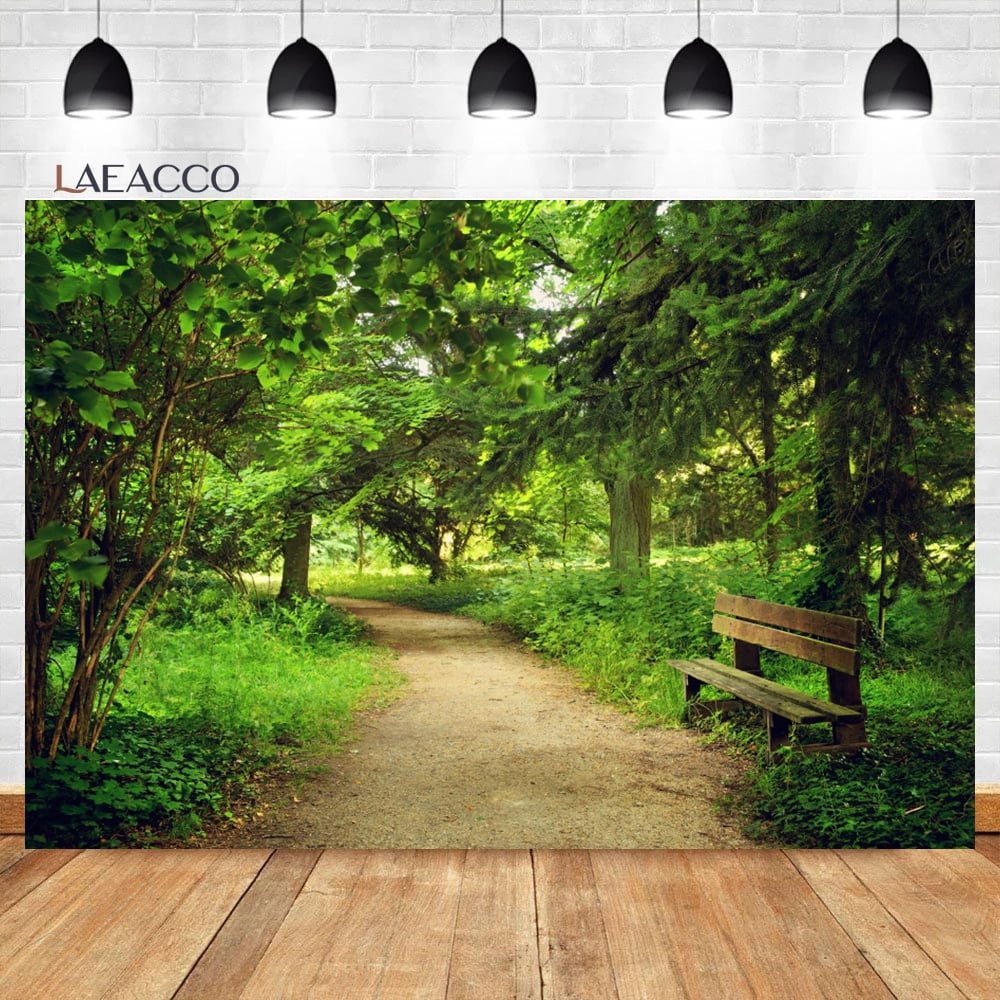 Spring Scenery Backdrop Rural Forest Trees Woodland Meadow Grass Flower ...