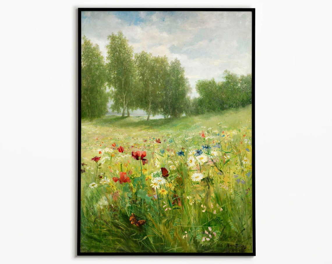 Spring Scenery Landscape Print, Vintage Art, Summer Wall Art, 19Th ...