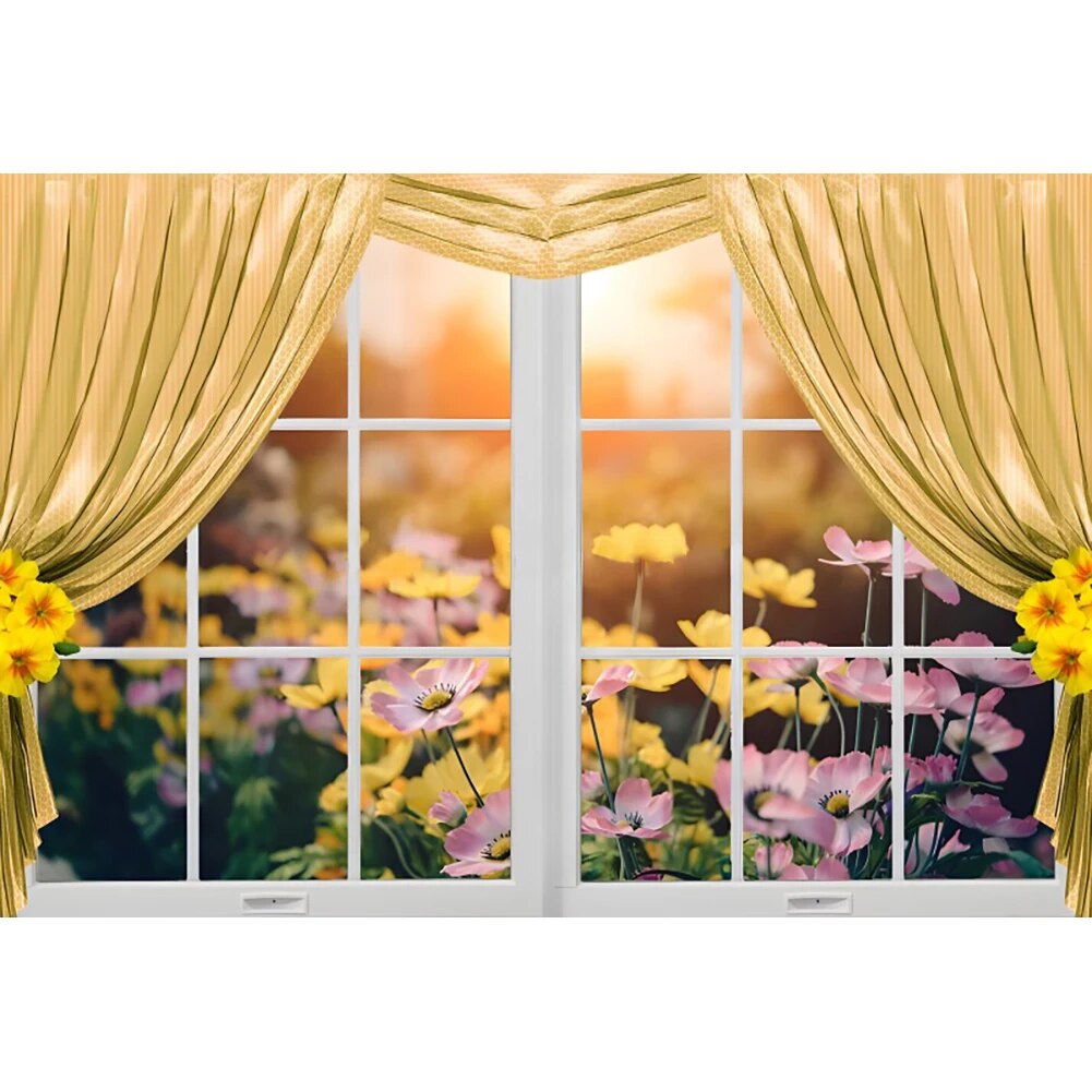 Spring Scenery Window Backdrops For Photography Summer Sea Ocean ...