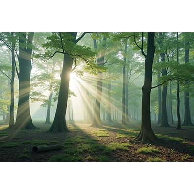 Spring Scery Gre Trees Background Nature Forest Grass Flower Field ...