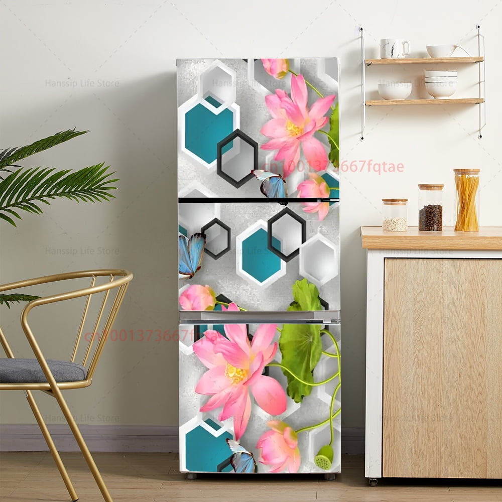 Spring Series Butterfly Design Fridge Door Sticker Kitchen Decoration ...