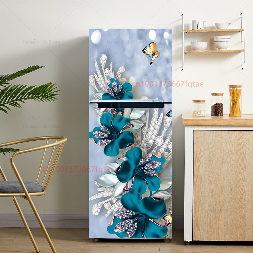 Spring Series Butterfly Design Fridge Door Sticker Kitchen ration ...