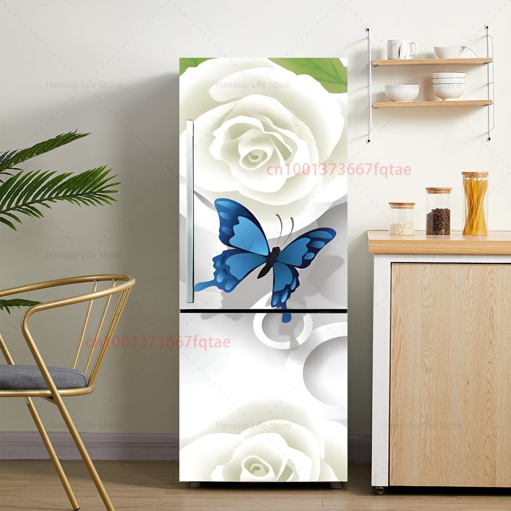 Spring Series Butterfly Design Fridge Door Sticker Kitchen ration ...