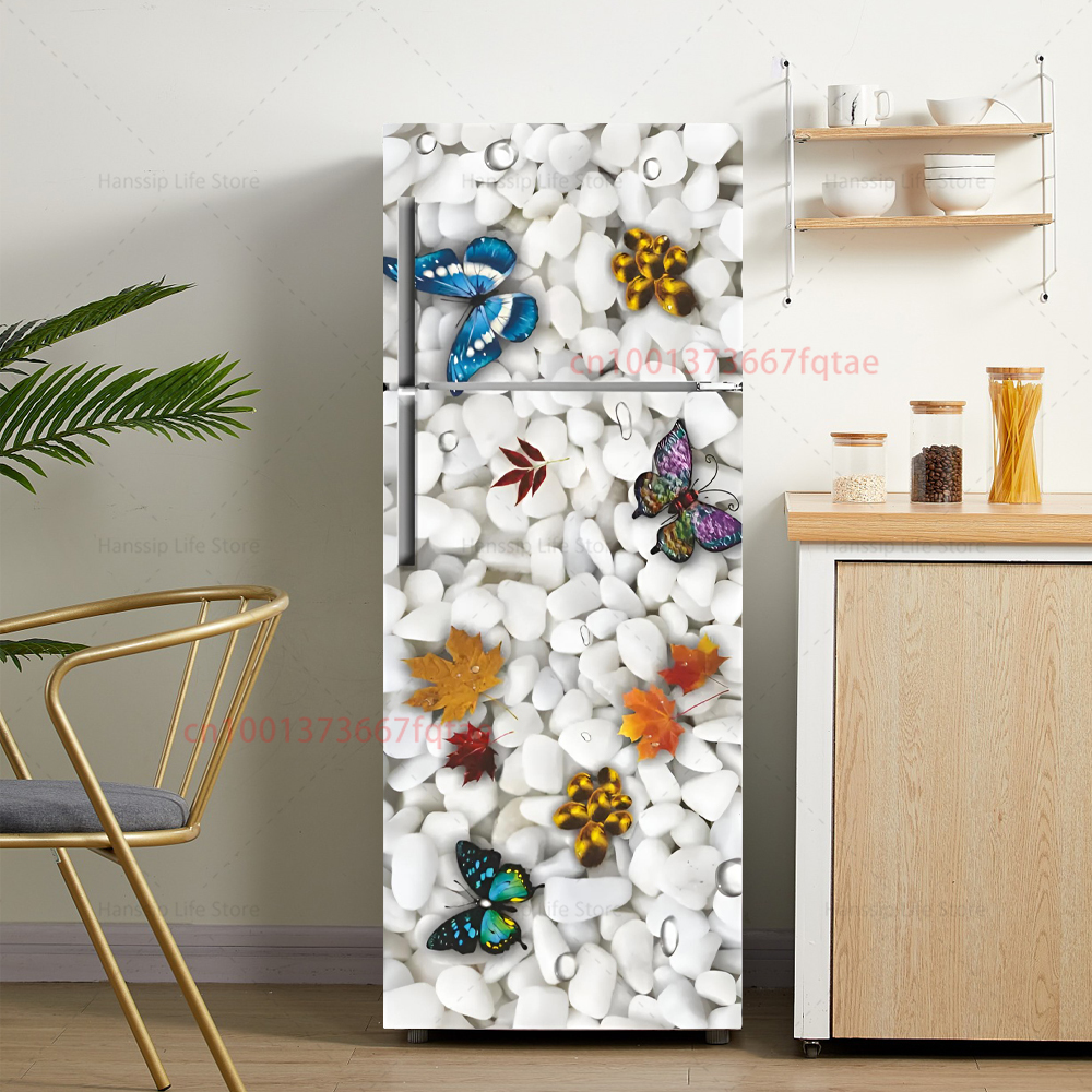 Spring Series Butterfly Design Fridge Door Sticker Kitchen ration ...