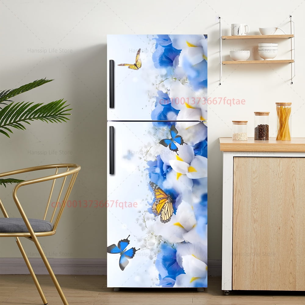 Spring Series Butterfly Design Fridge Door Sticker Kitchen ration ...