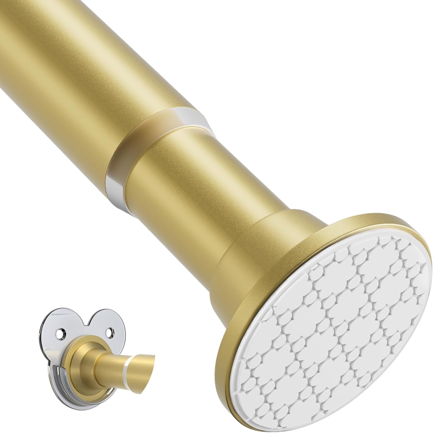 Spring Shower Curtain Rod 42-73 Inches Adjustable Tension Curtain Rod ...