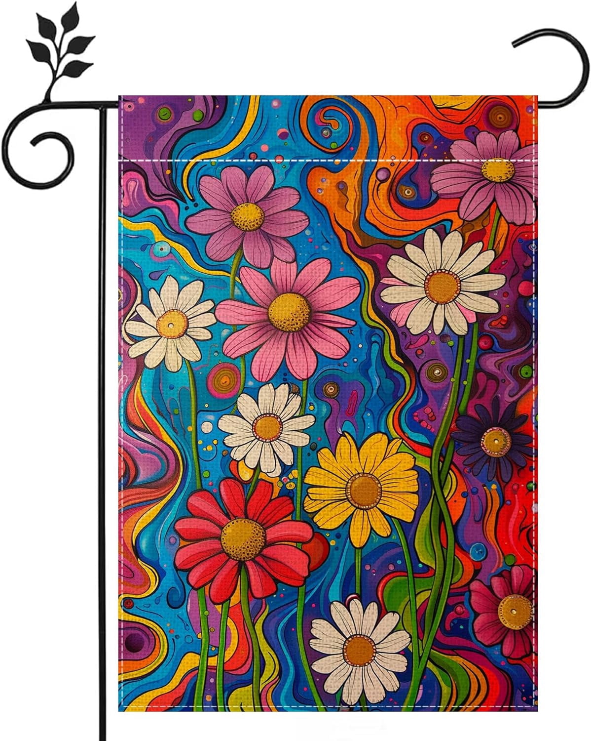 Spring Small Daisy Sunflower Flower Garden Flag for Outside Double ...
