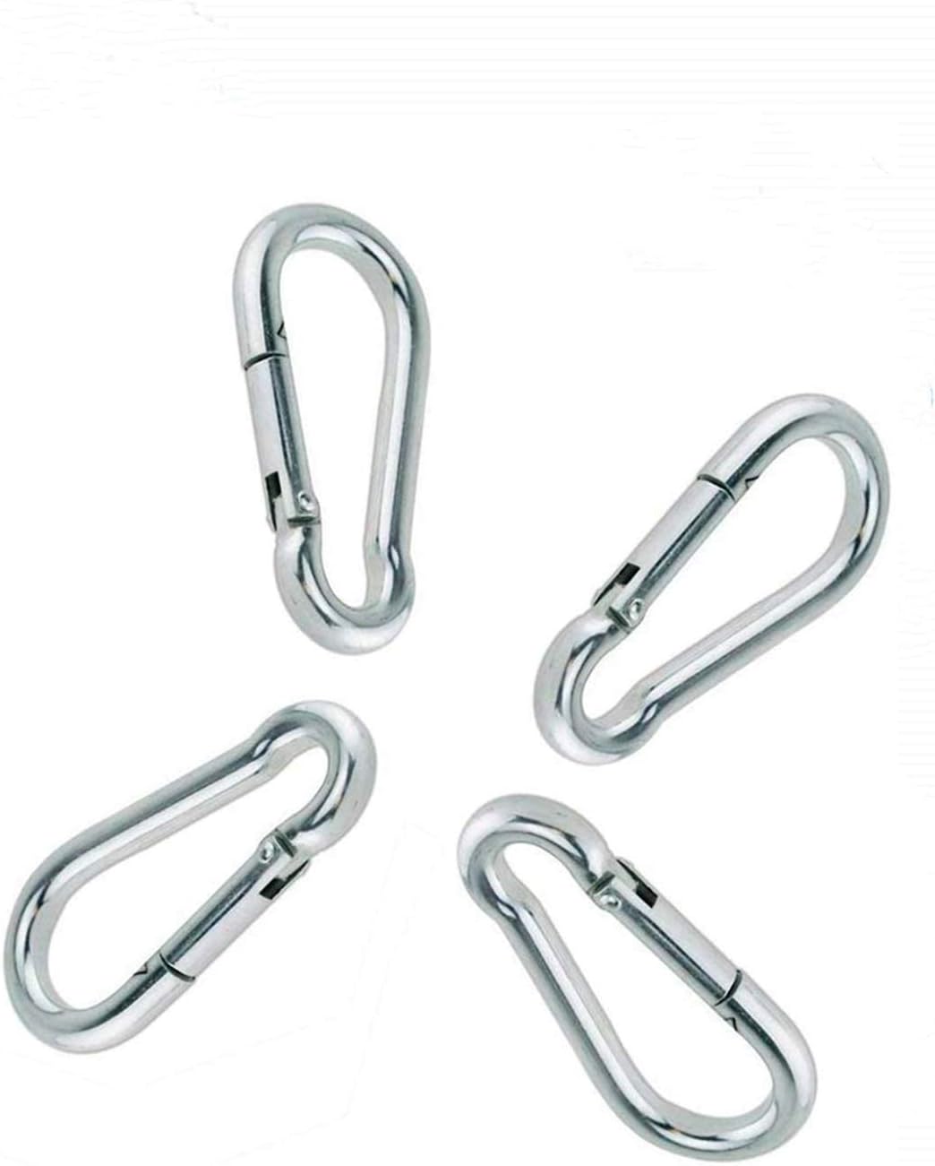 Spring Snap Hooks - 4 Pack of Carabiner Galvanized Steel Clips ...