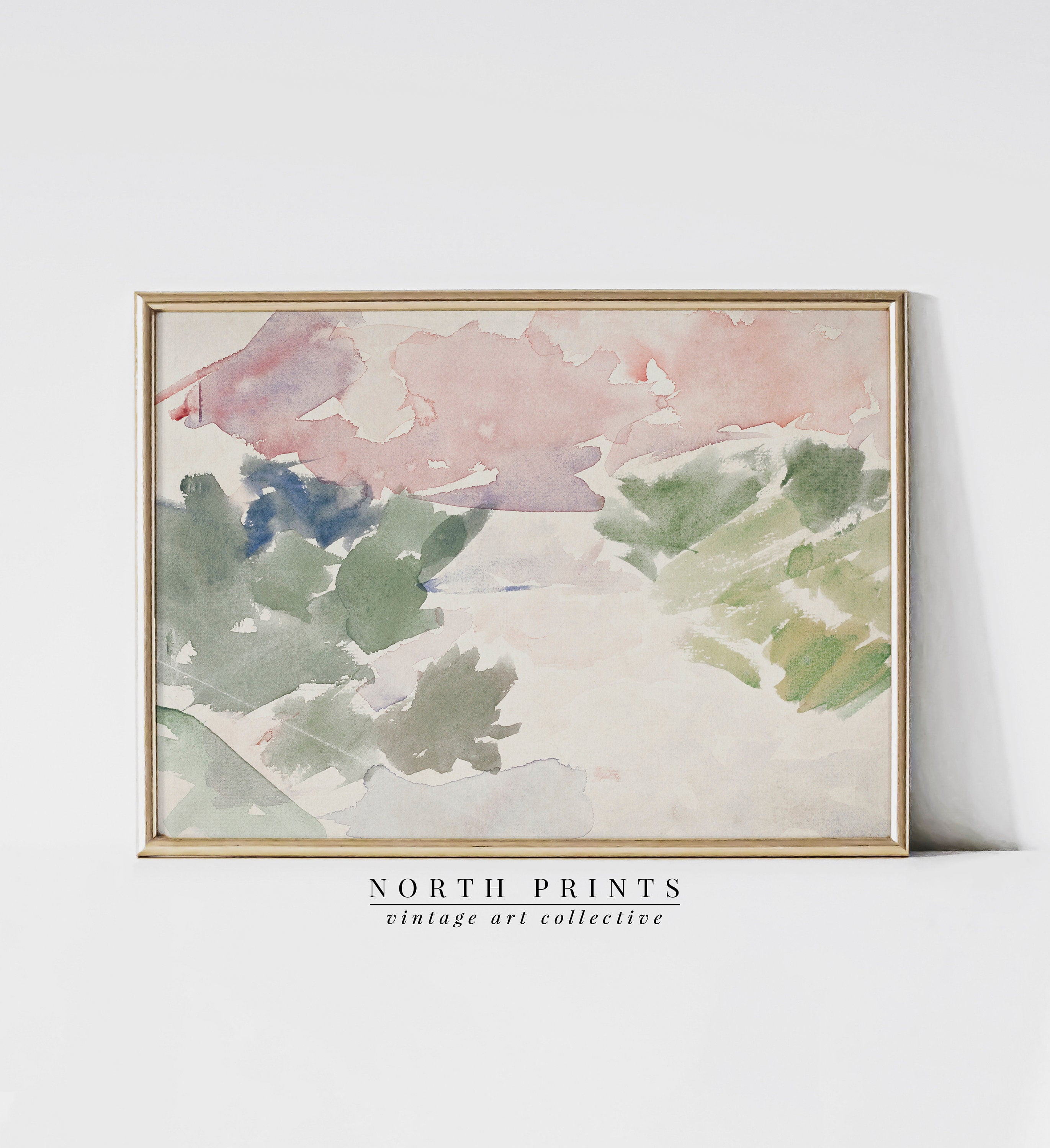 Spring Soft Muted Abstract Vintage | Bedroom Wall Decor | | 1268 ...