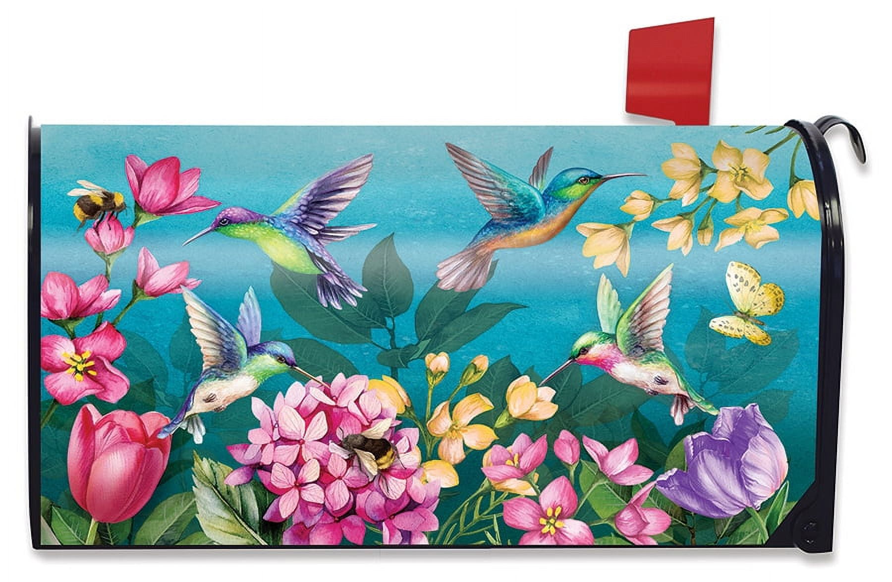 Spring Springtime Hummingbirds Oversized Mailbox Cover - Oversized ...