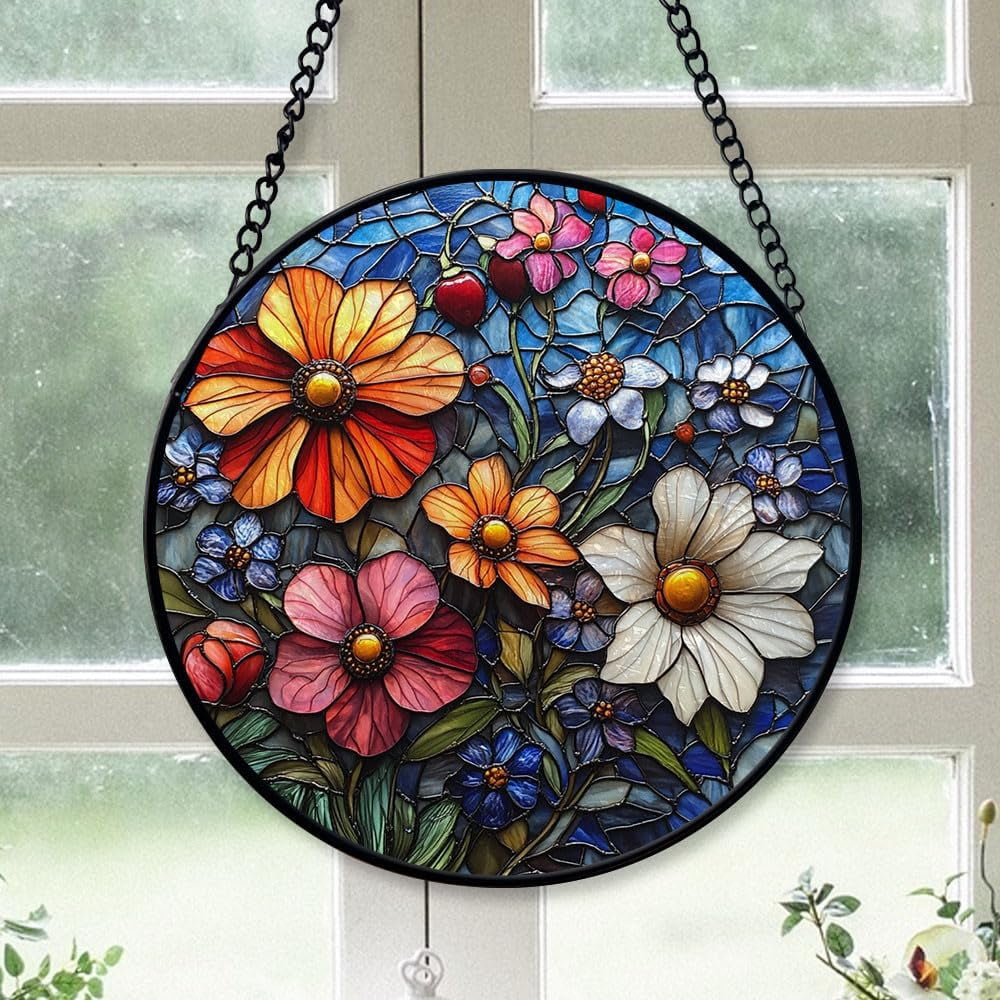 Spring Stained Glass Suncatcher, Spring Christmas 2025, Spring Stained ...
