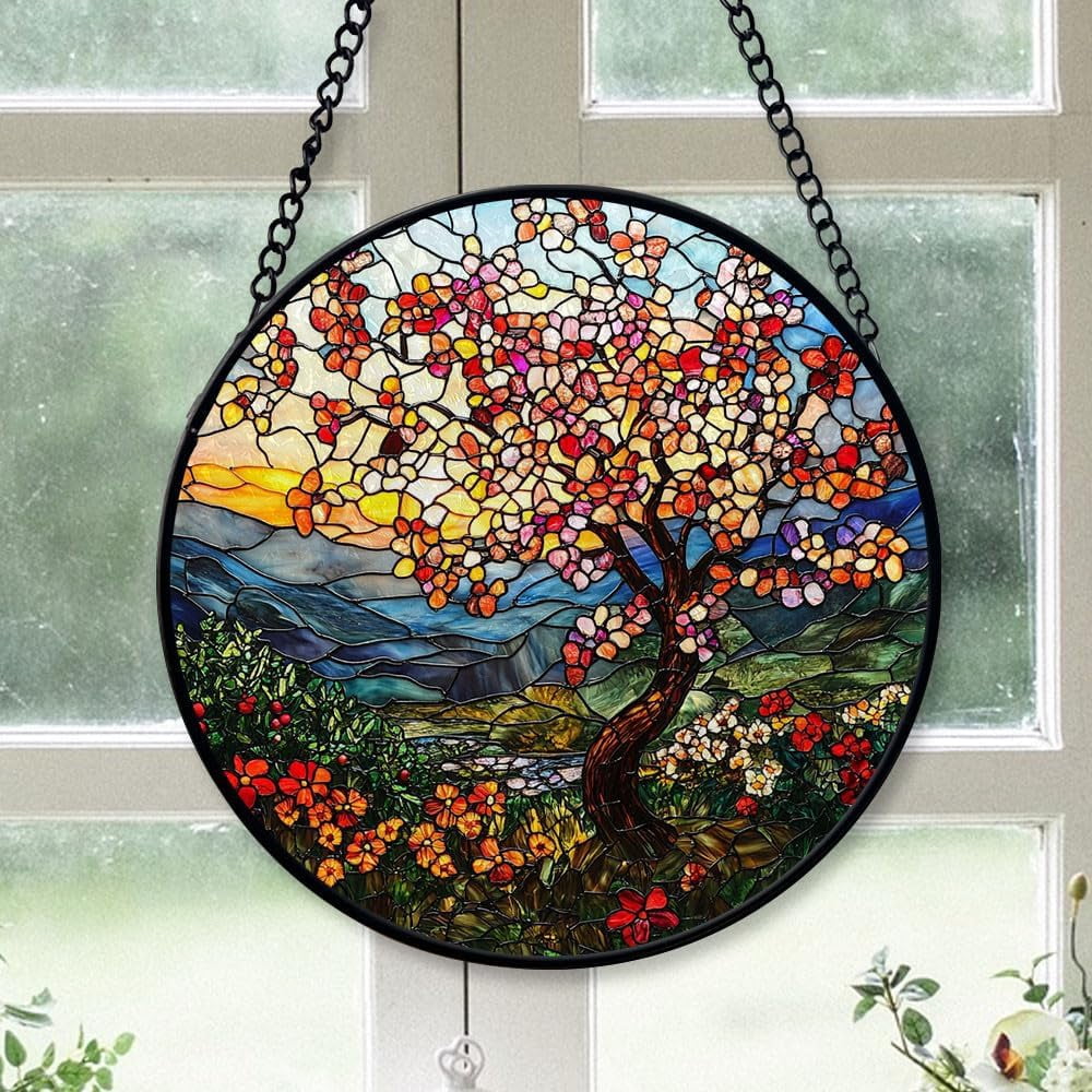 Spring Stained Glass Suncatcher, Spring Christmas 2025, Spring Stained ...