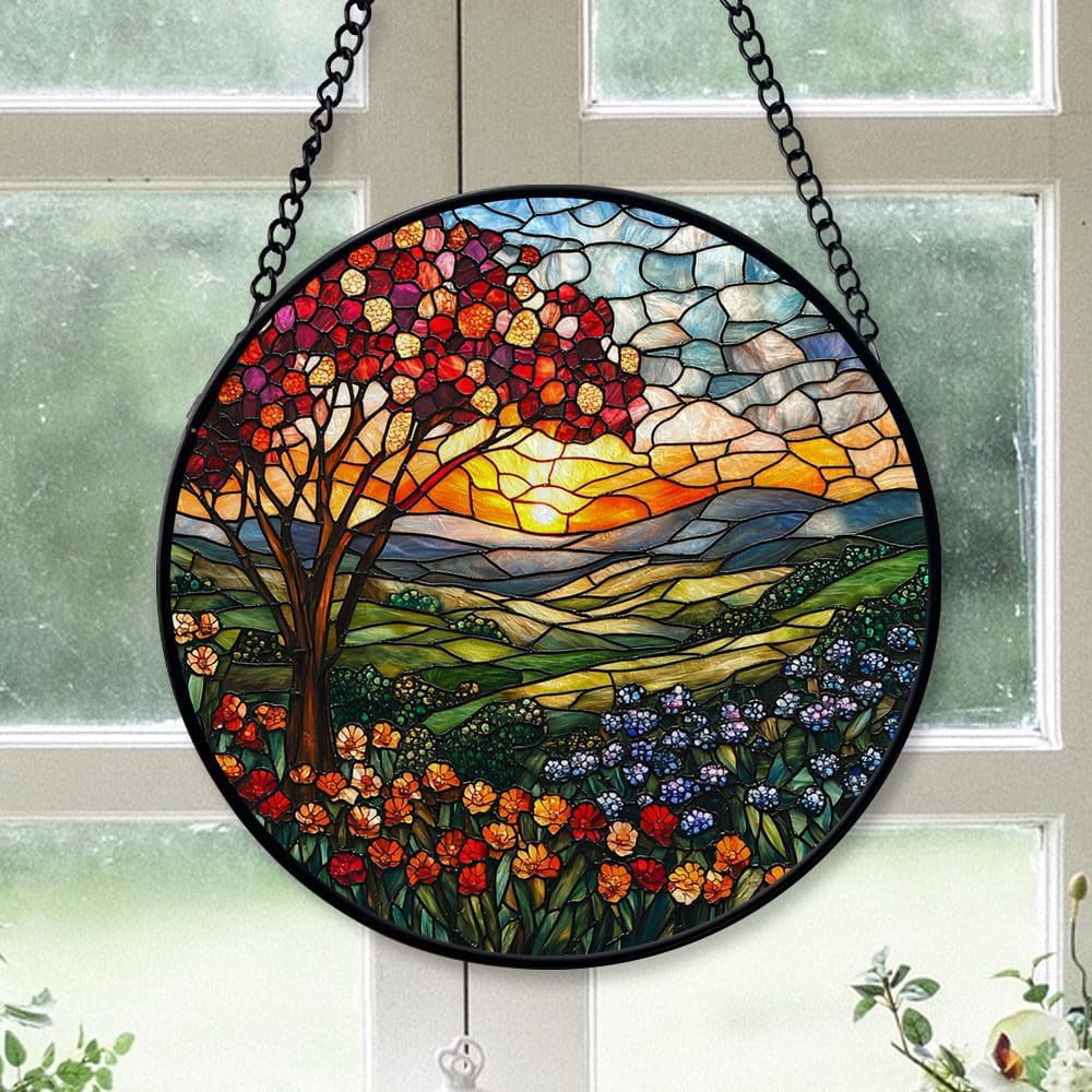 Spring Stained Glass Suncatcher, Spring Christmas 2025, Spring Stained ...