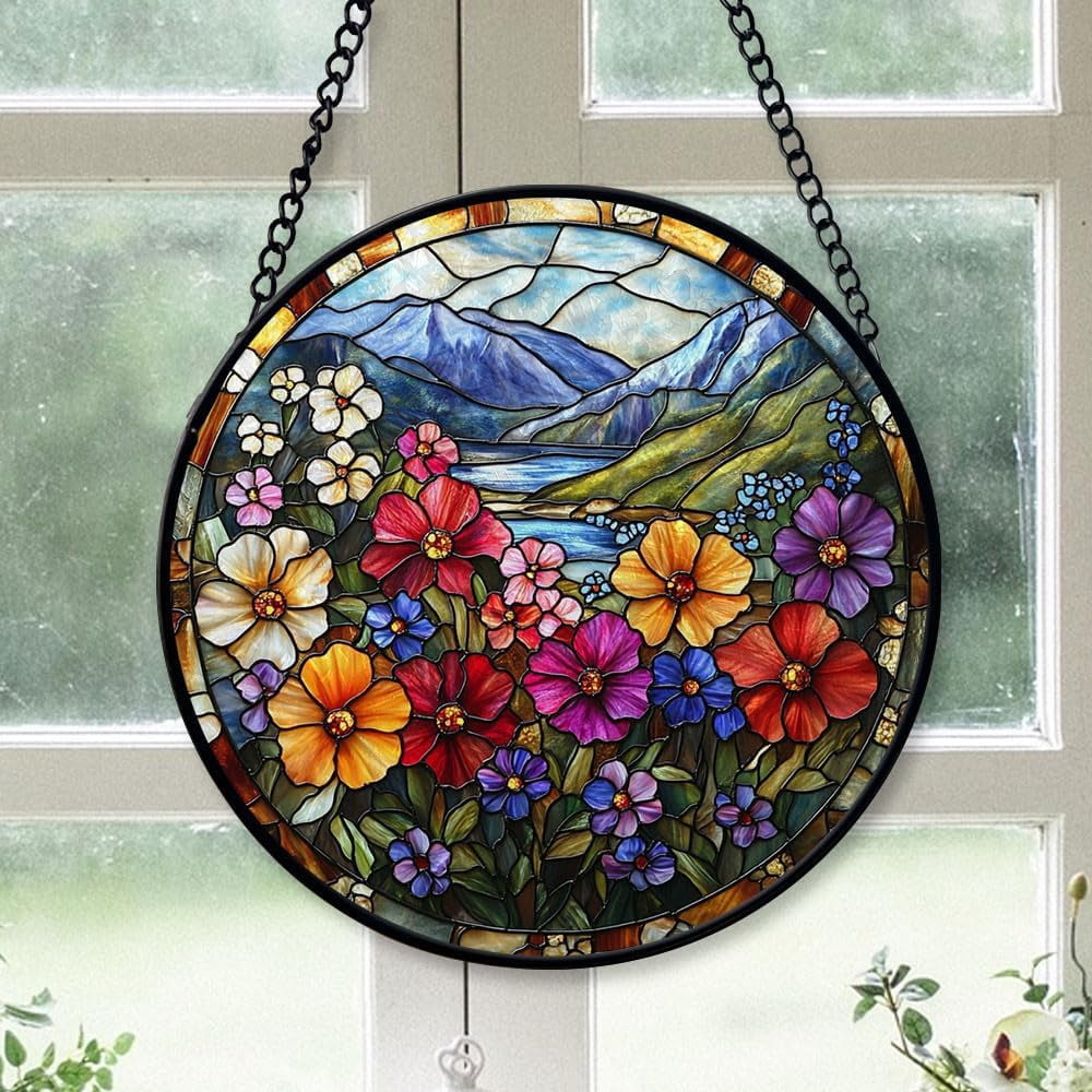 Spring Stained Glass Suncatcher, Spring Christmas 2025, Spring Stained ...