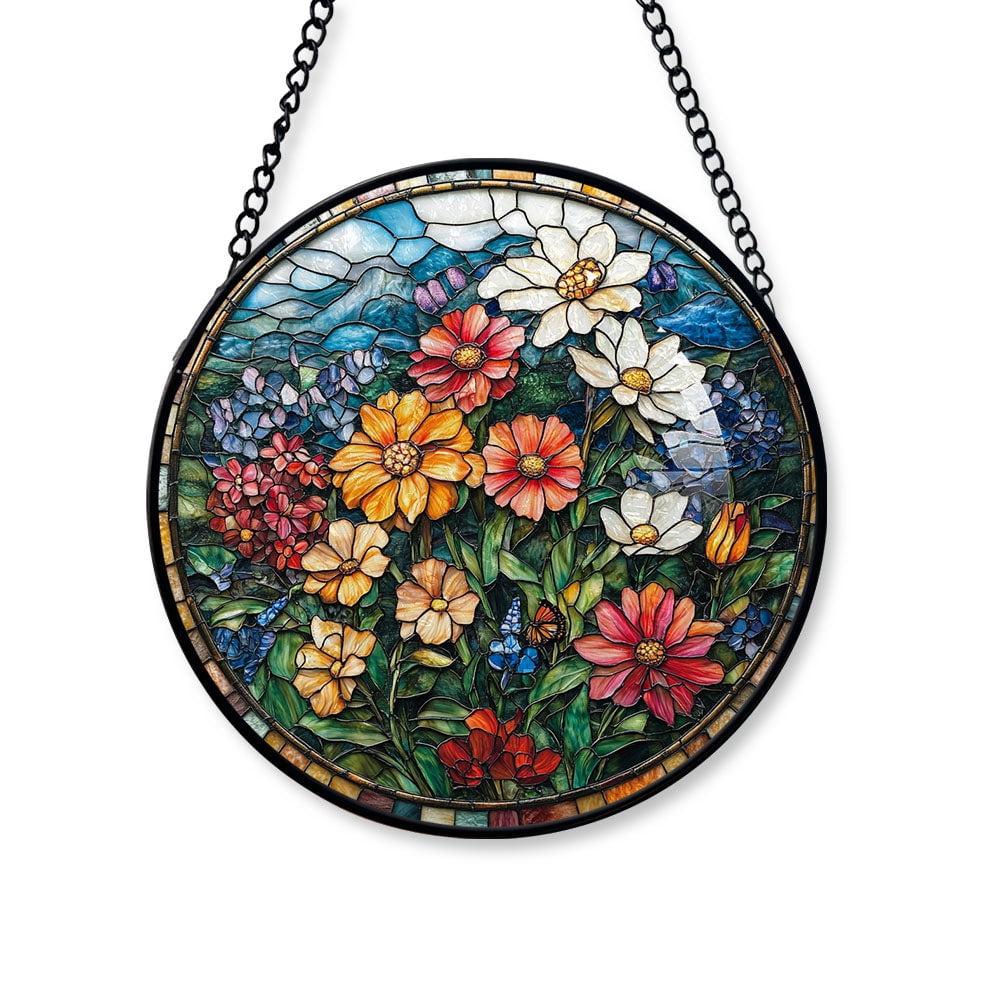 Spring Stained Glass Suncatcher Window Hanging, Christmas 2025 Gift ...
