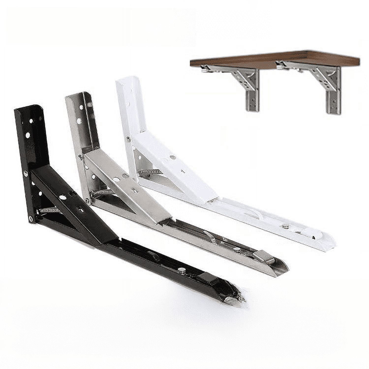 Spring Stainless Steel Foldable Triangle Bracket Shelf Support Load ...
