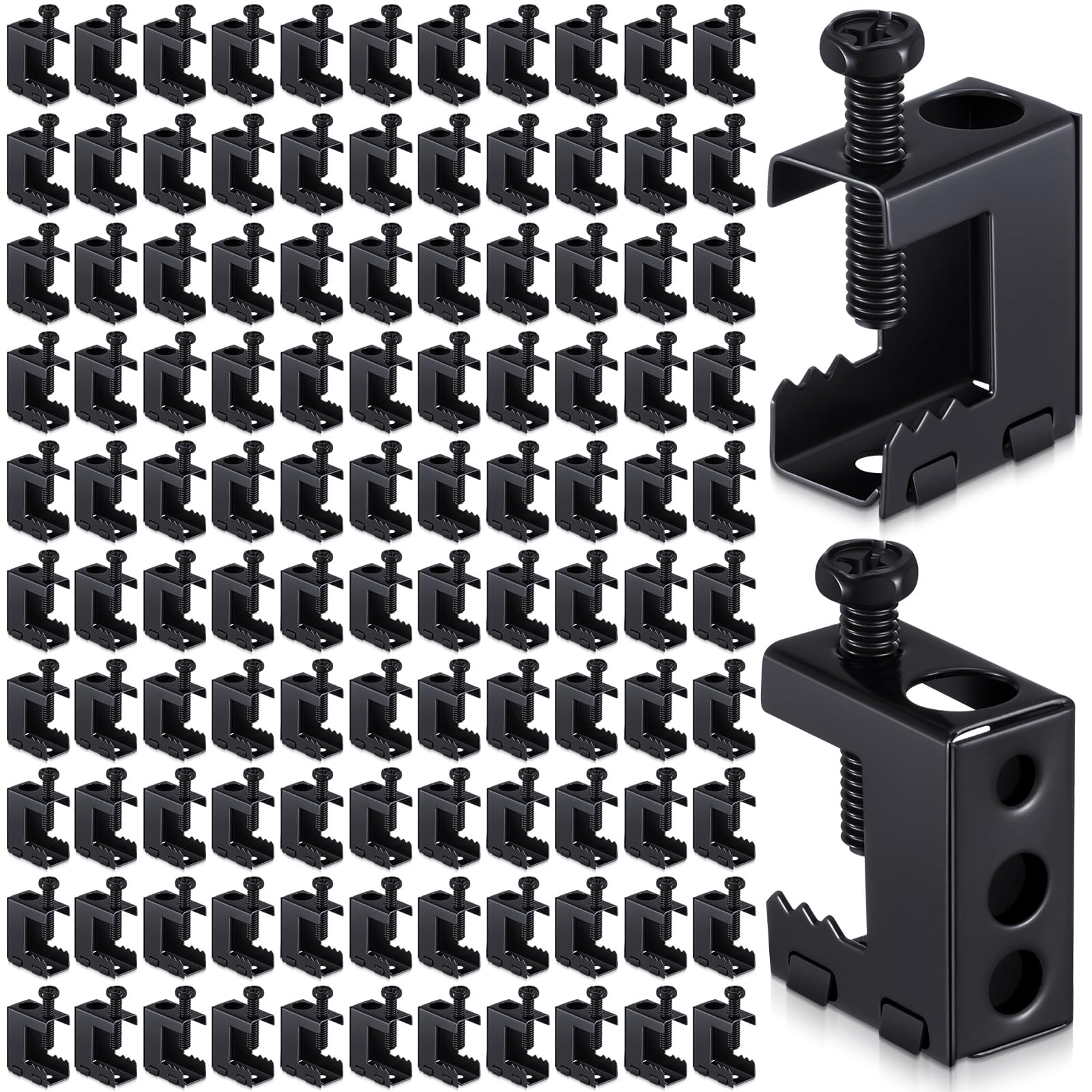 Spring Steel Beam Clamps Black 100 Count Woodworking Industrial Use ...