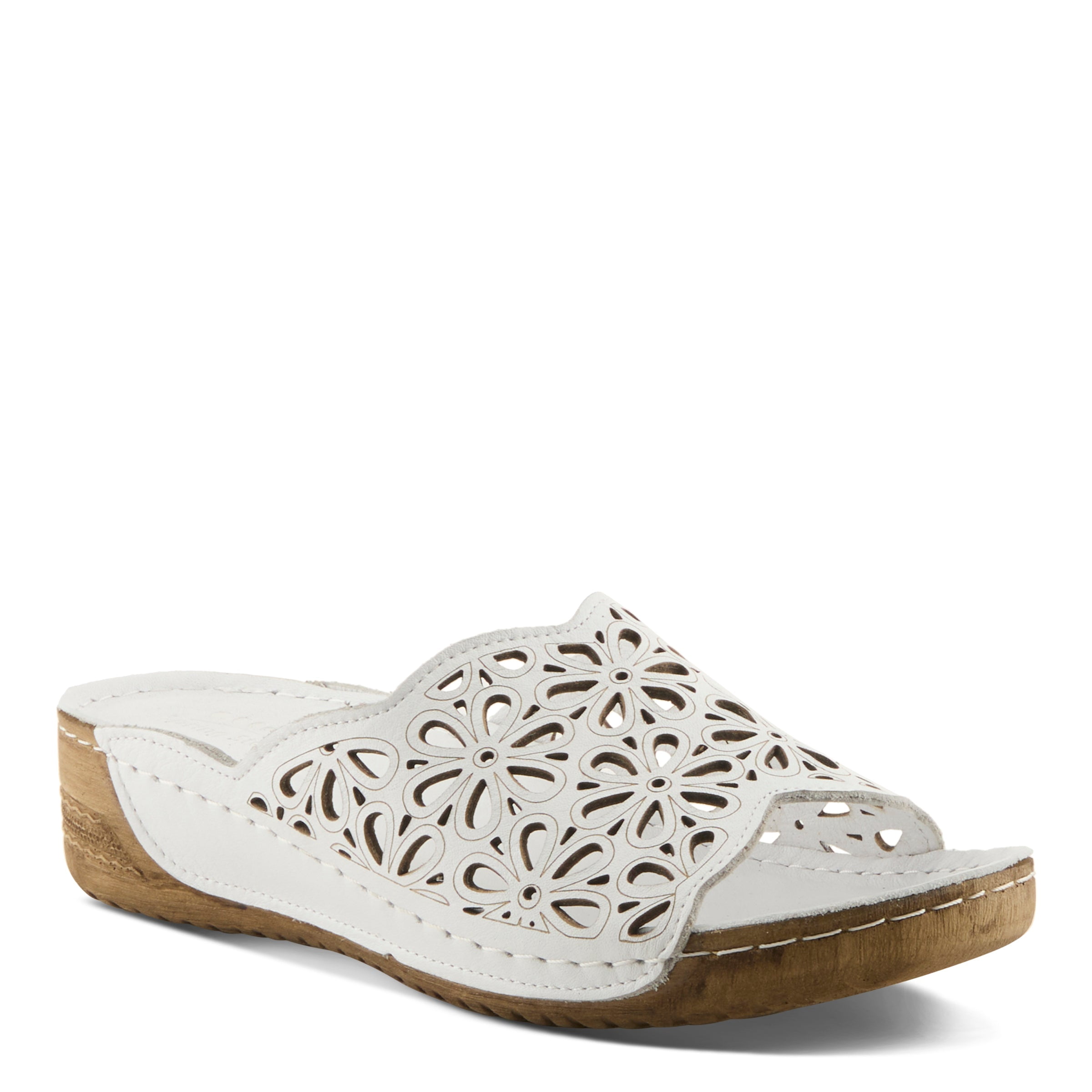 Spring Step Bloomella Women’s Leather Wedge Mule with Soft Cushion ...
