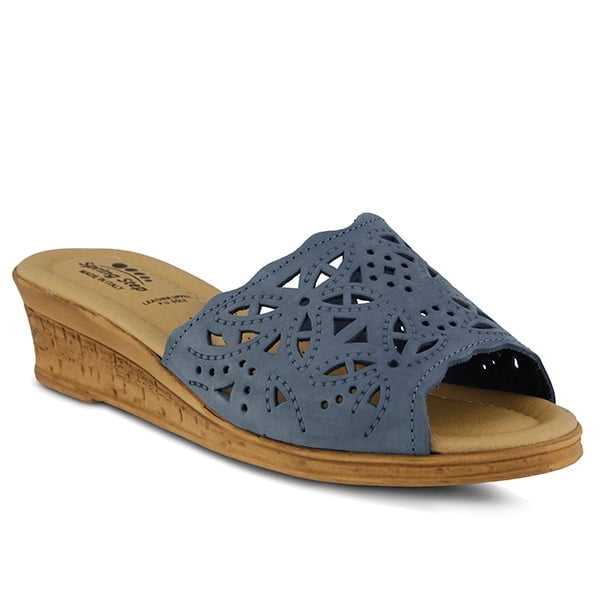 Spring Step Estella Women's Slide Sandals | Geometric Laser Cut Casual ...