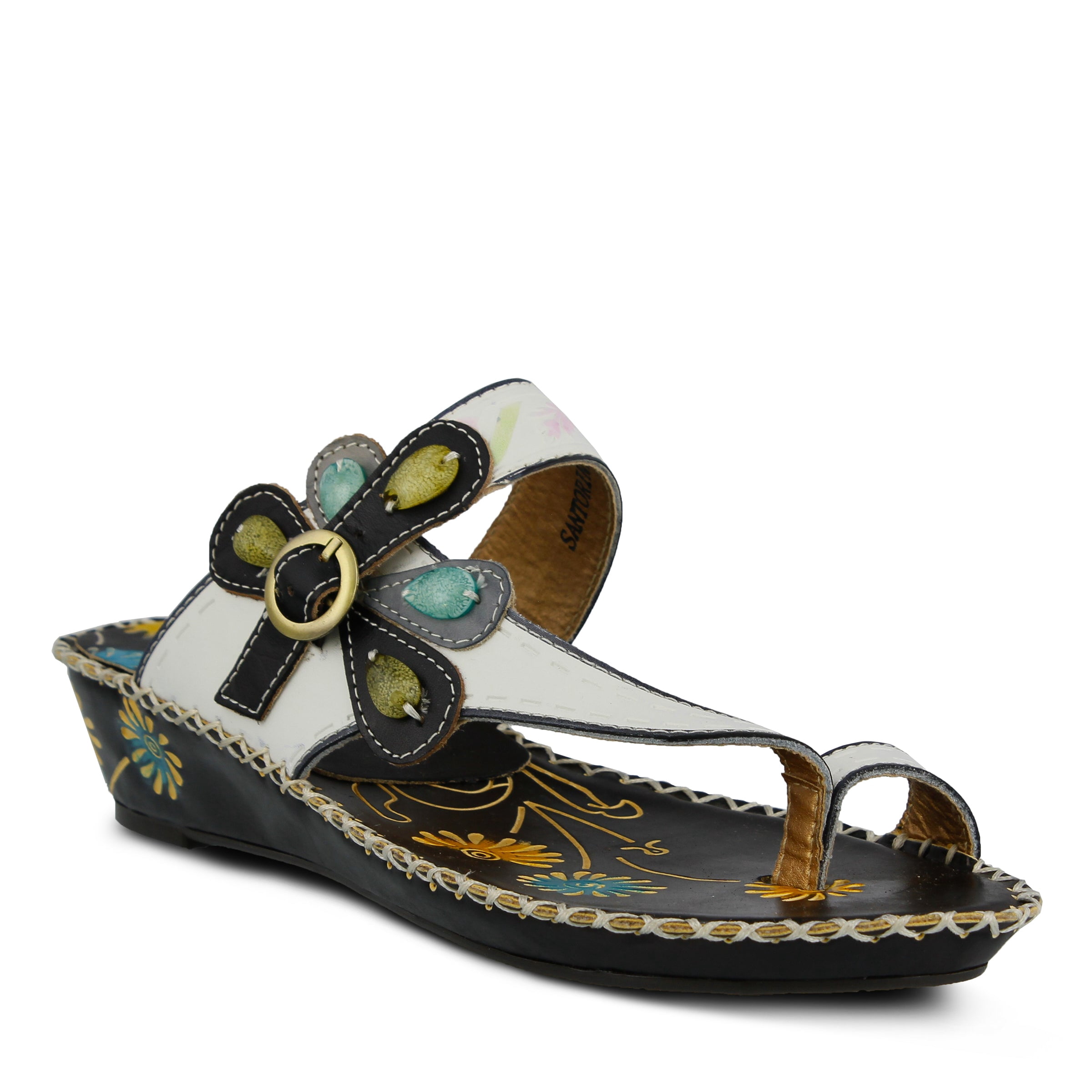 Spring Step L'Artiste Santorini Toe Ring Wedge Sandals - Walmart.com
