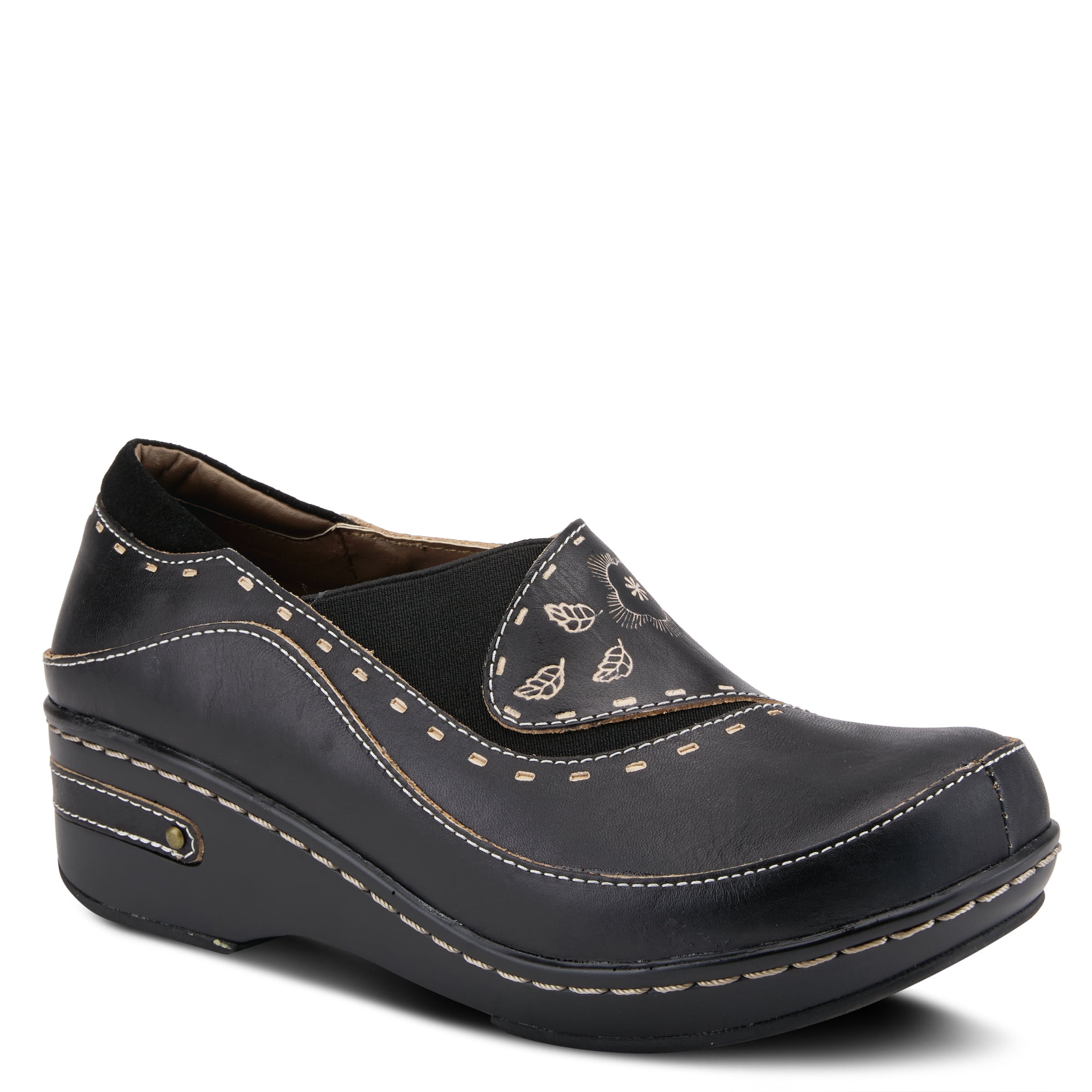 Spring Step L'artiste Burbank Leather Clogs for Women | Hand-Painted ...