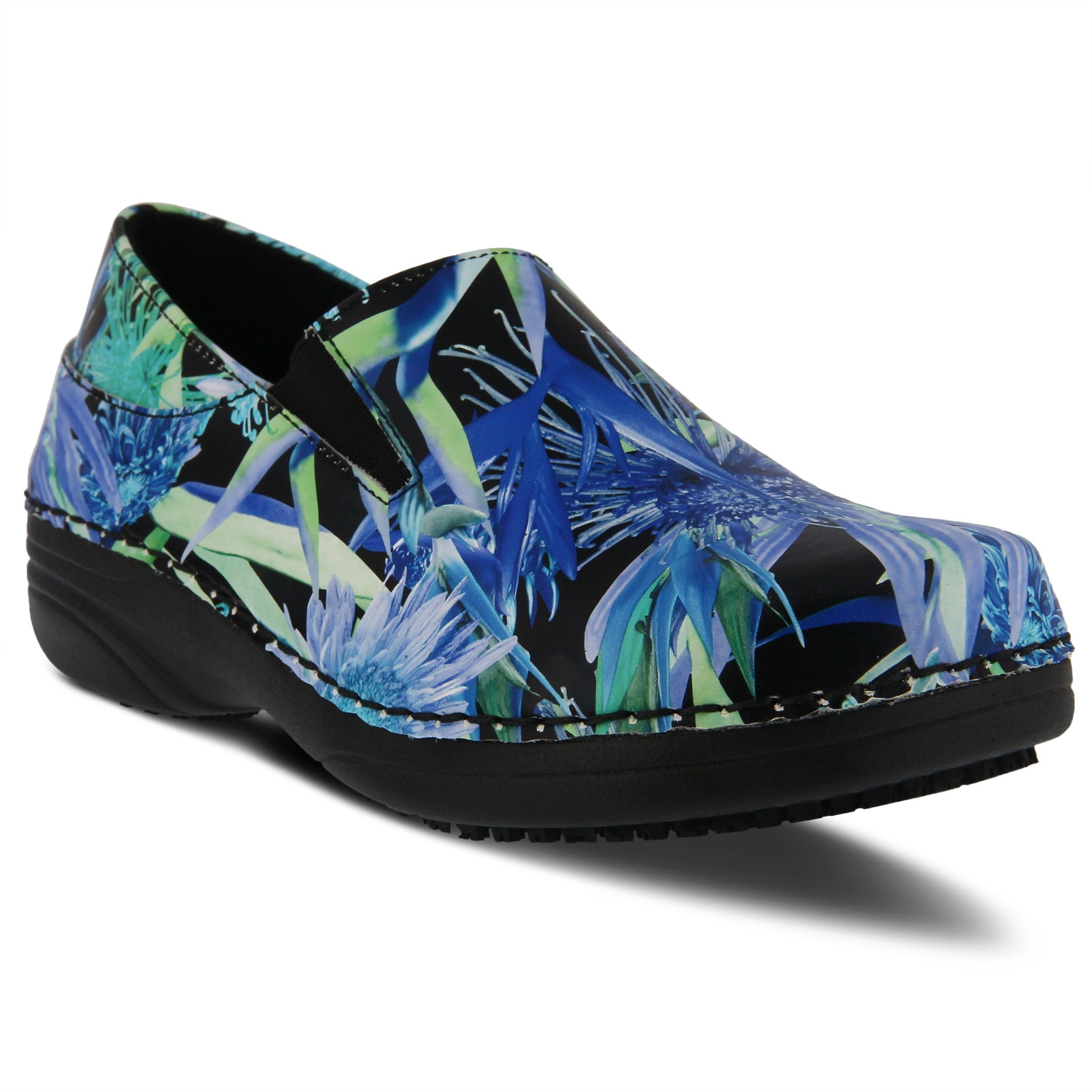Spring Step Pro Manila-crysan Clogs Blue Multi - Walmart.com