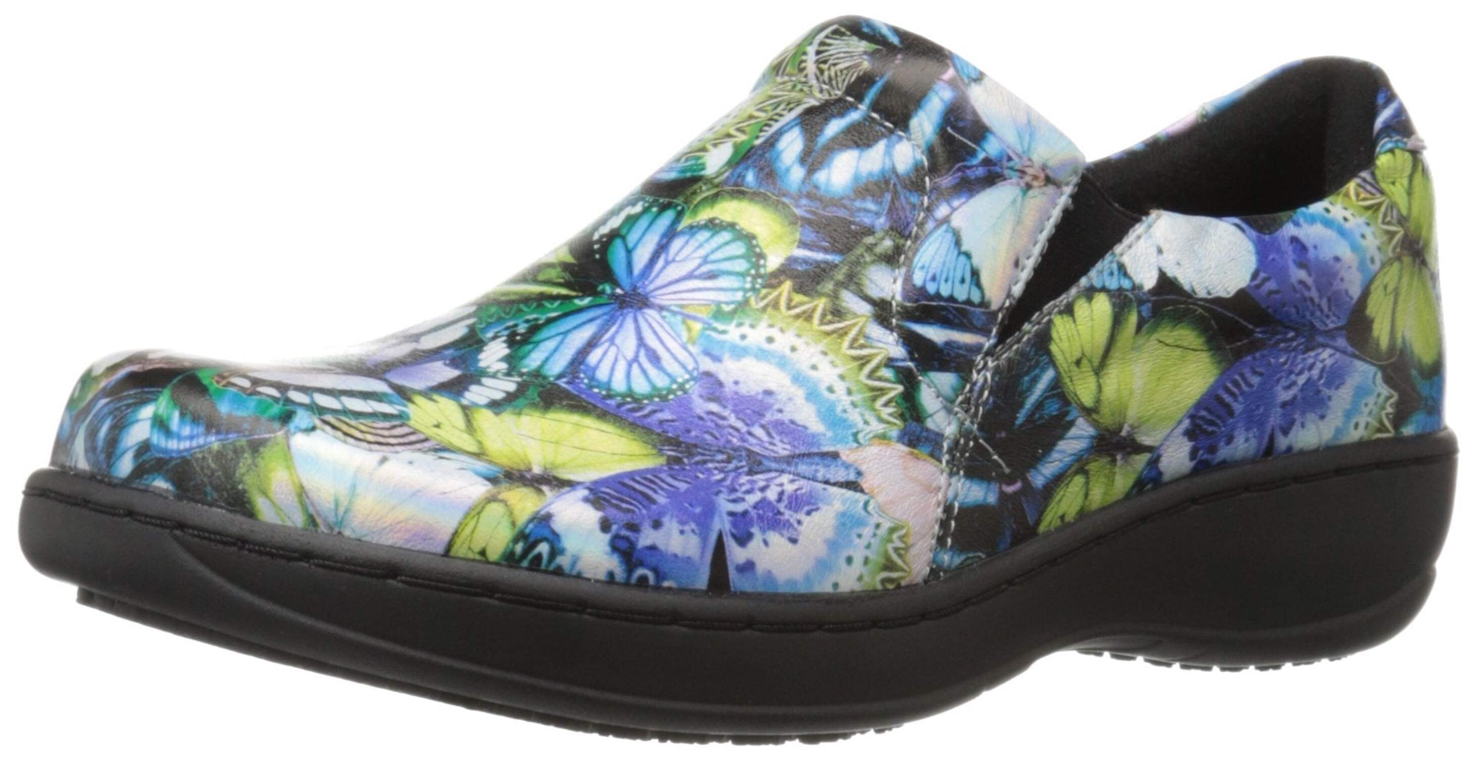 Spring Step Pro Winfrey Clogs Blue Butterfly - Walmart.com