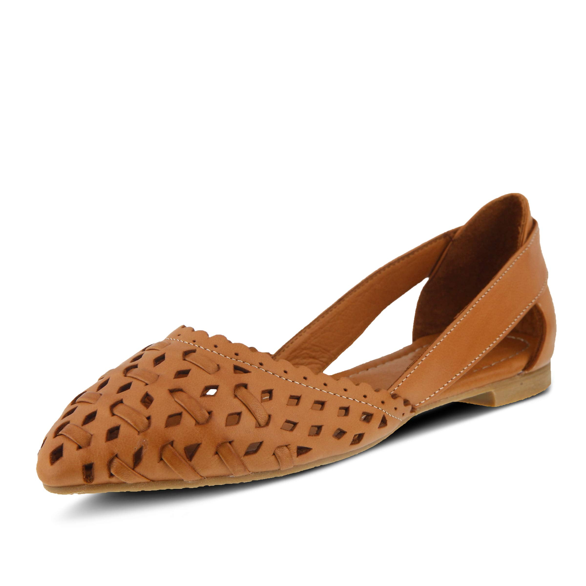 Spring Step Women's Delorse Pointed Toe Slip On Flats, Camel,6 M US ...