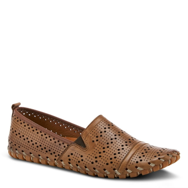 Spring Step Women's Fia Perforated Leather Slip-On Loafer - Lightweight ...