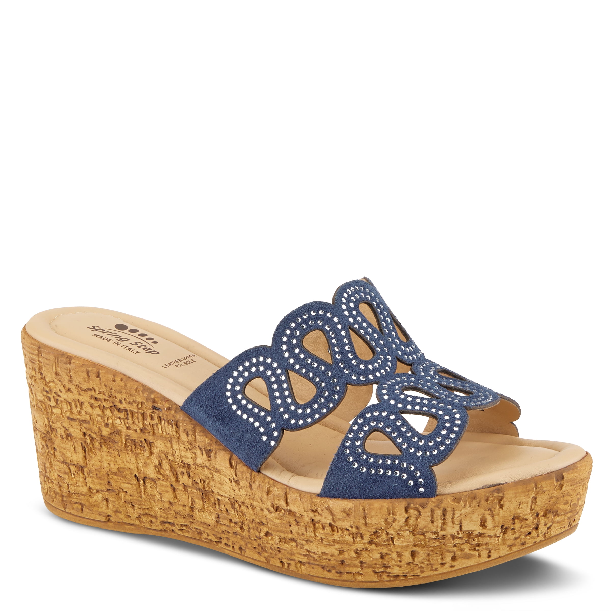 Spring Step Women's Mssteamy Slide Wedge Sandal Suede - Walmart.com