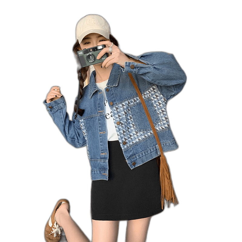 Spring Stitch Denim Jacket Mp Picture Color S - Walmart.com