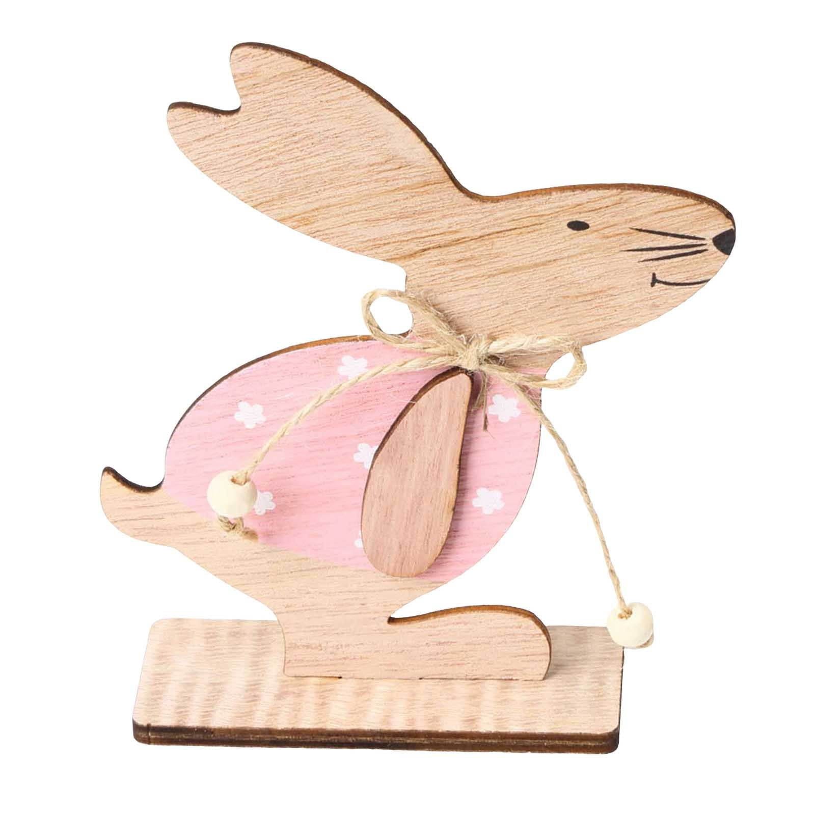 Spring Stock Easter Rabbit Wood Home Ornament - Walmart.com