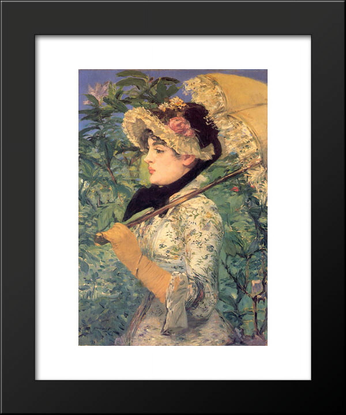 Spring (Study of Jeanne Demarsy) 20x24 Framed Art Print by Manet ...
