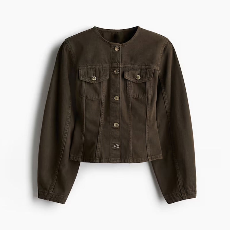 Spring/Summer 2025 New Retro Round Neck Denim Jacket and Pants Set ...