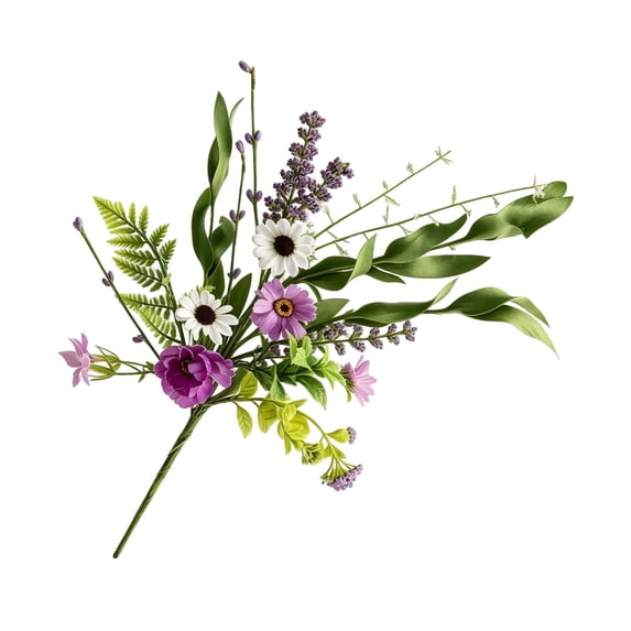 Spring Summer Artificial Bouquet Daisy Fern Faux Flowers For Home ...