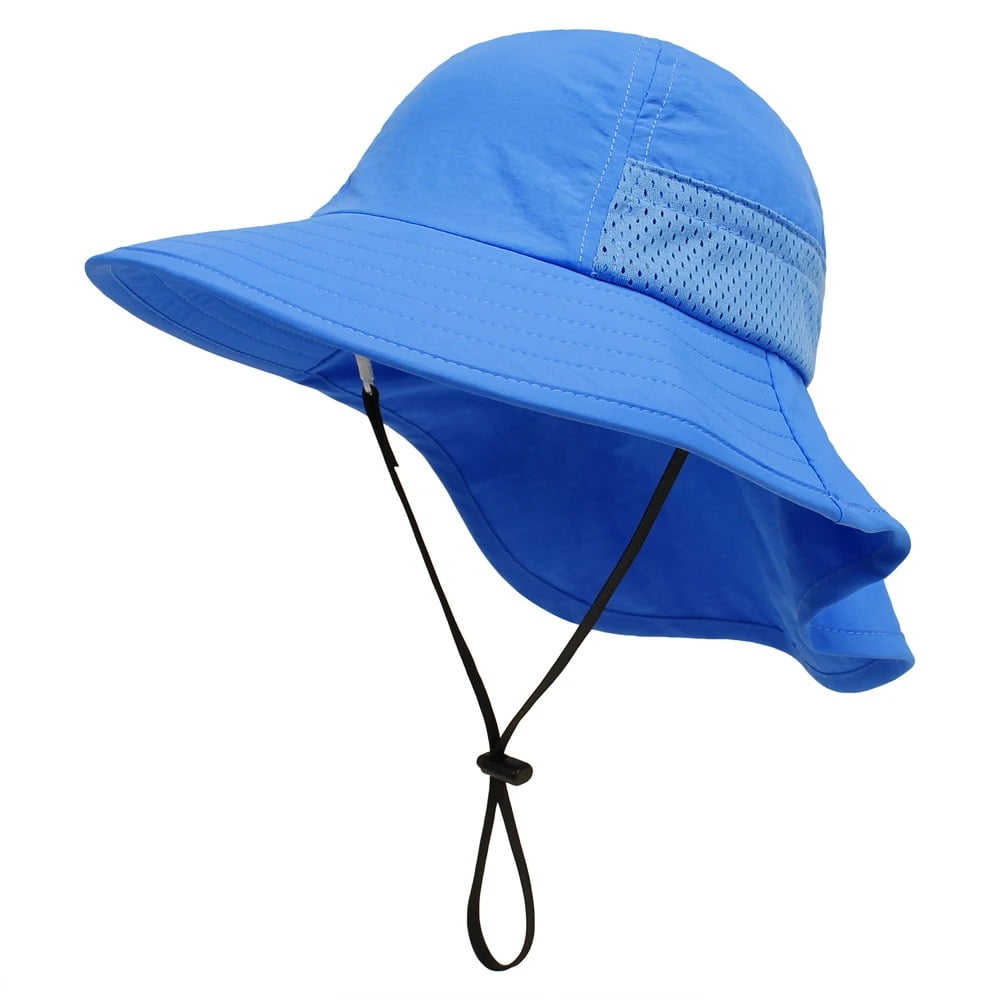 Spring Summer Baby Hat Beach Sun Protection Neck Kids Bucket Hats for ...