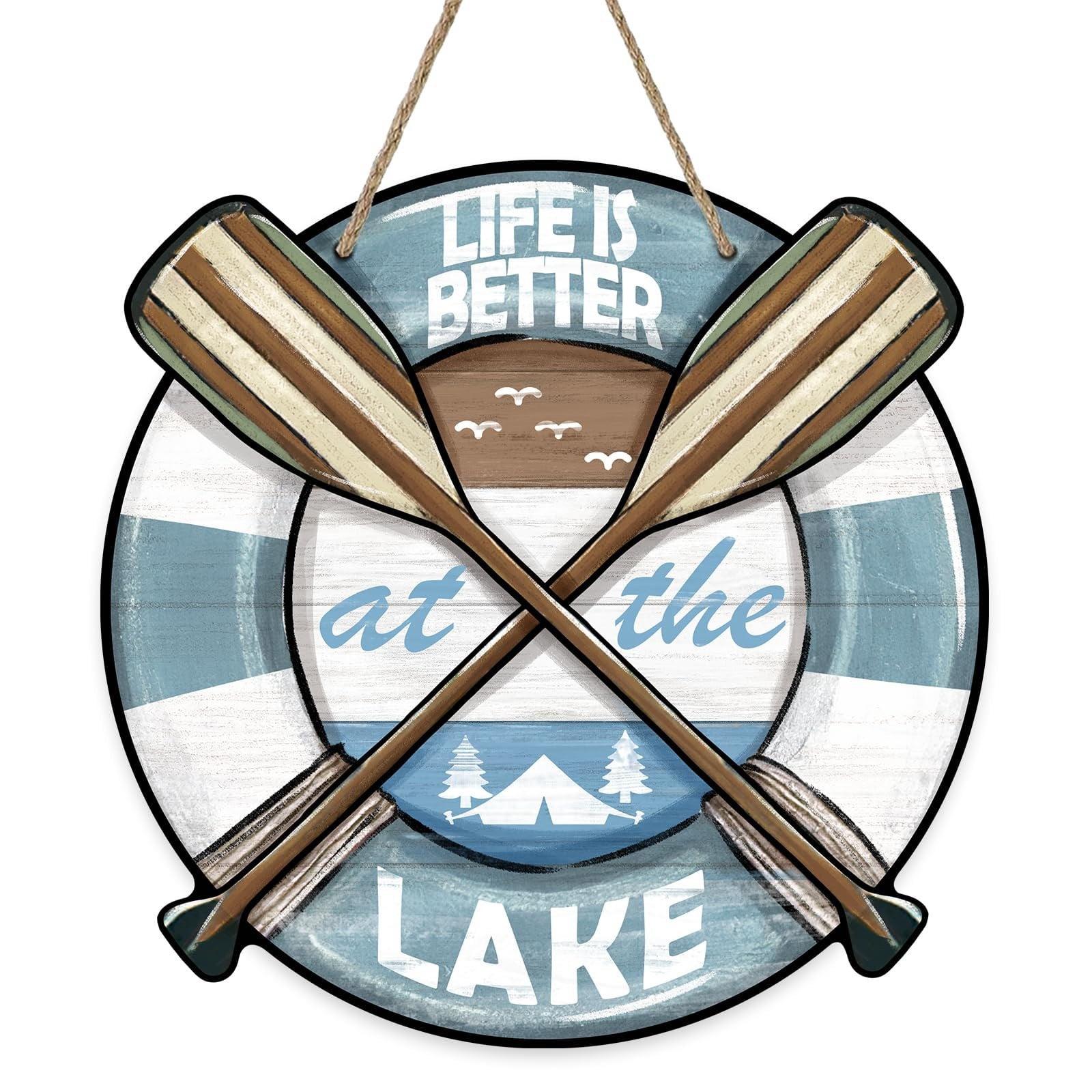 Spring Summer Boat Front Door Sign Life Is Better At The Lake Wood Door ...