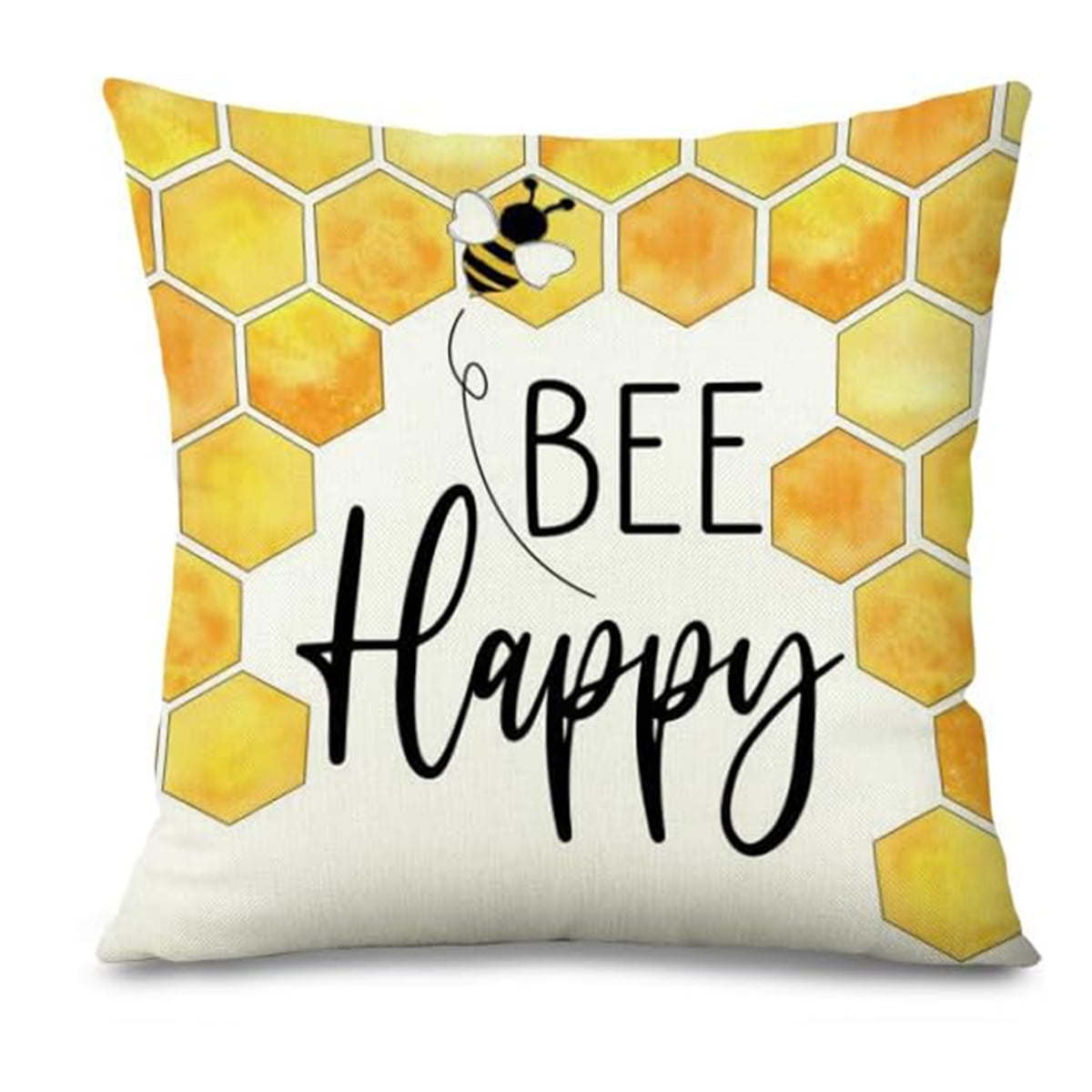 Spring Summer Bumble Bee Decorative Throw Pillow Covers 18x18, Spring ...