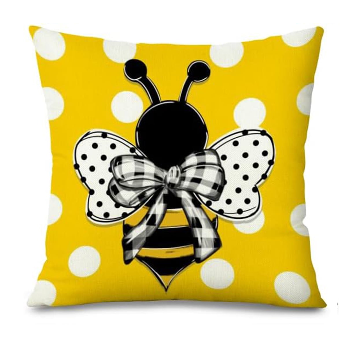 Spring Summer Bumble Bee Decorative Throw Pillow Covers 18x18, Spring ...