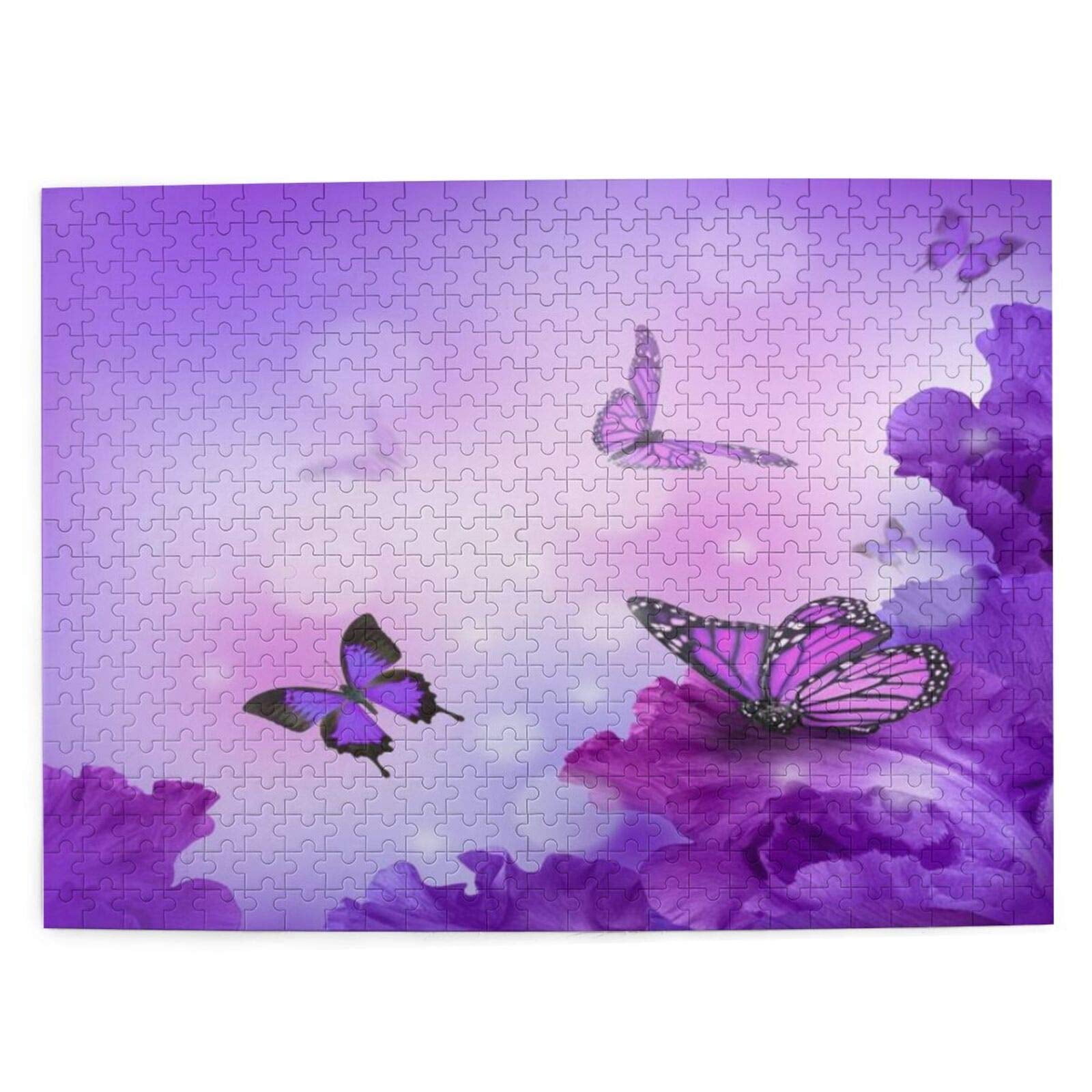 Spring Summer Butterfly Purple YPF5 Flowers Jigsaw Puzzles 500 Pieces ...