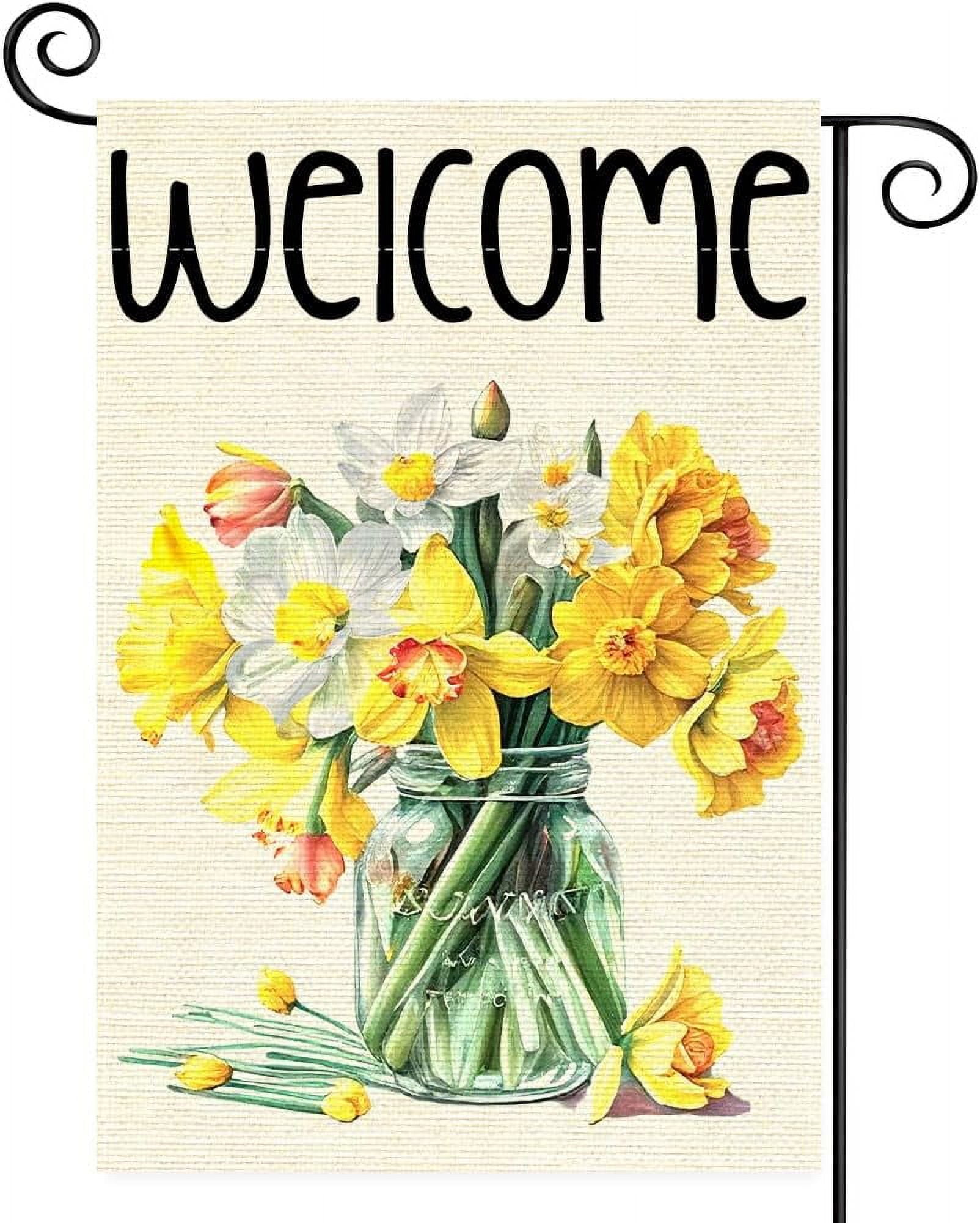 Spring Summer Daffodil Small Garden Flag Double Sided, Best Choice ...