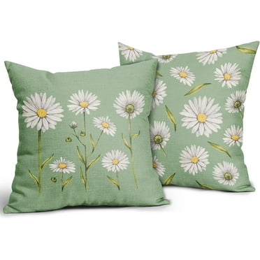 My Texas House 14" x 24" Ivory Fara Floral Cotton Slub Decorative ...