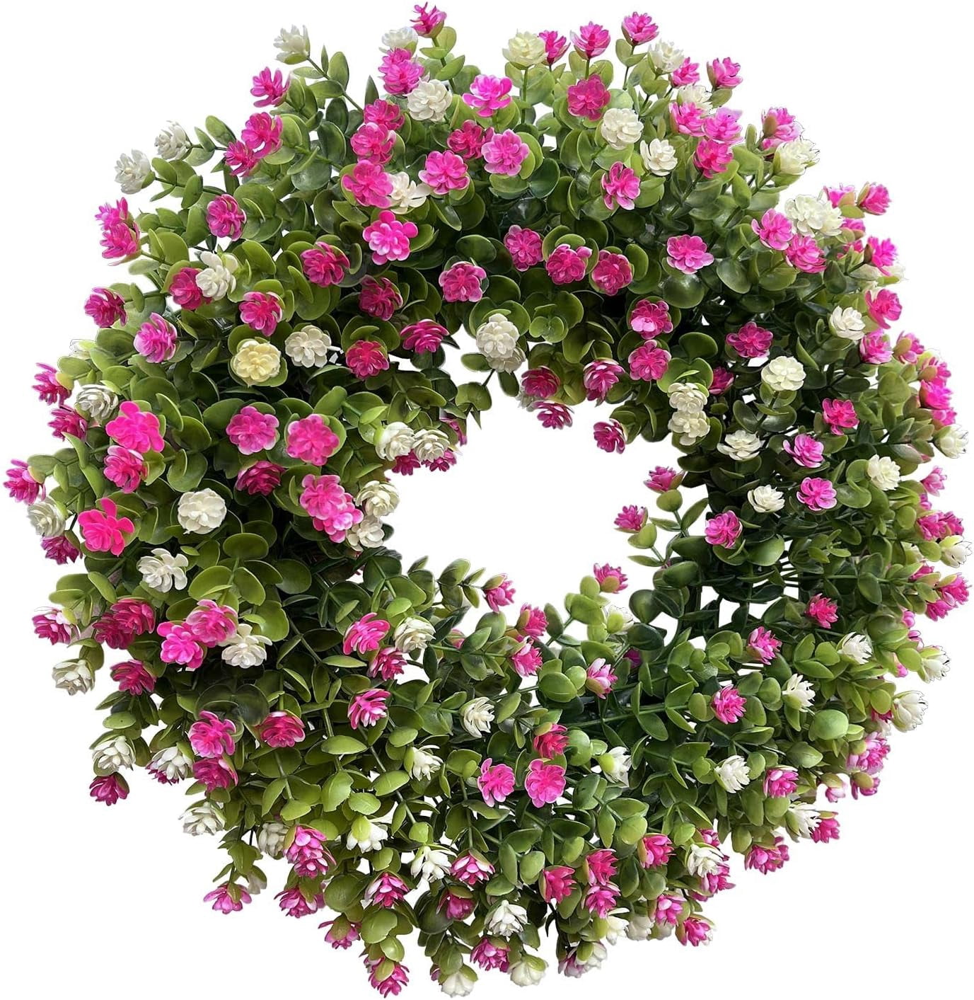 Spring Summer Door Wreath, Spring Garden Wreath Outdoor Blue All Year ...