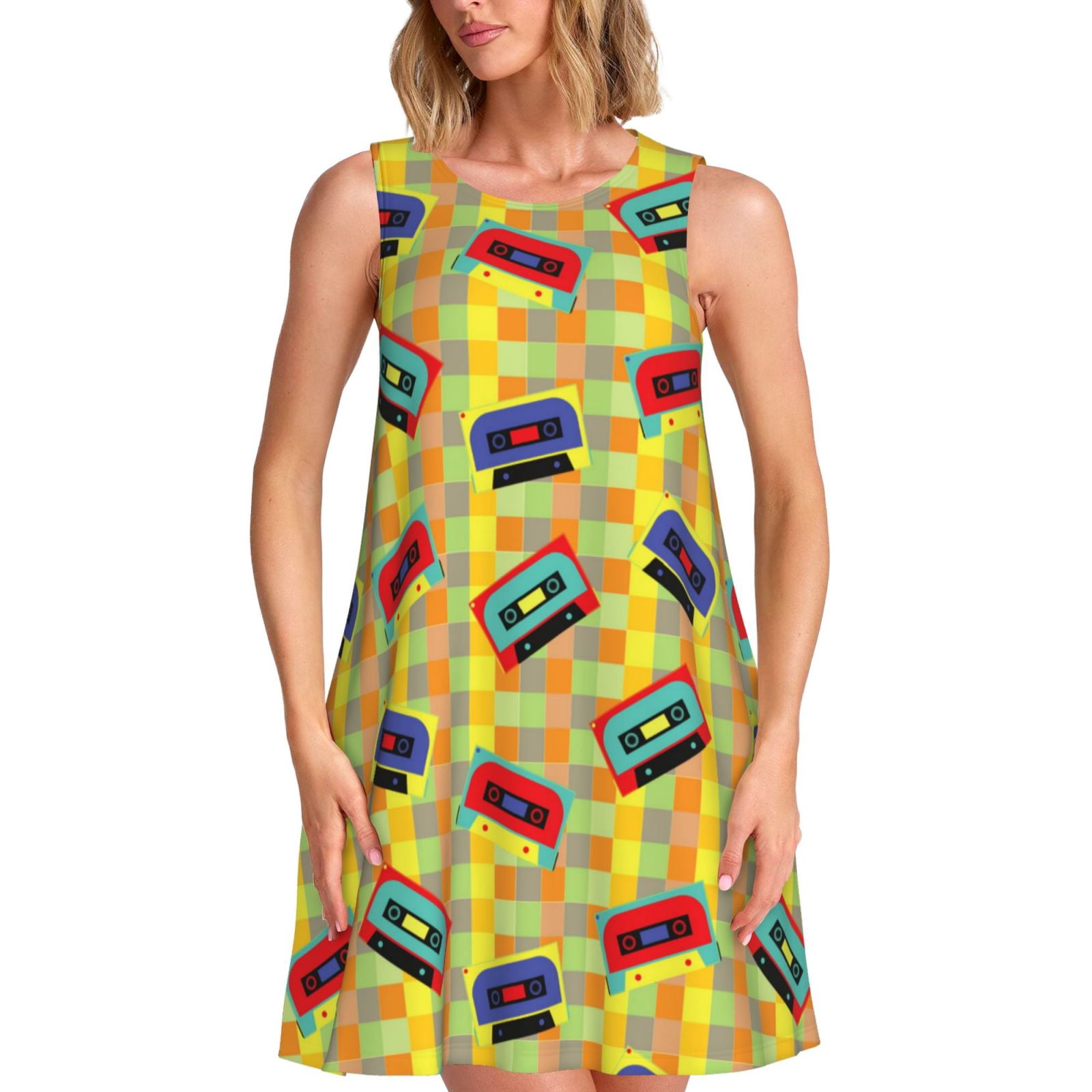 Spring Summer Dresses for Women 2025 - 90s Audio Tape Swimsuit Coverup ...