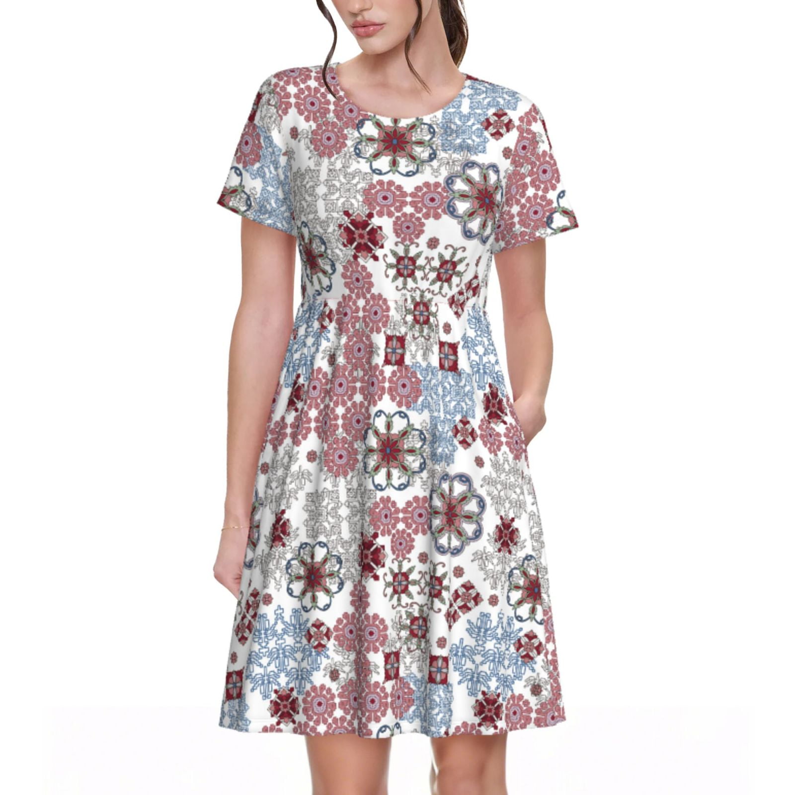 Spring Summer Dresses for Women 2025 - Abstract Floral Wedding Guest ...