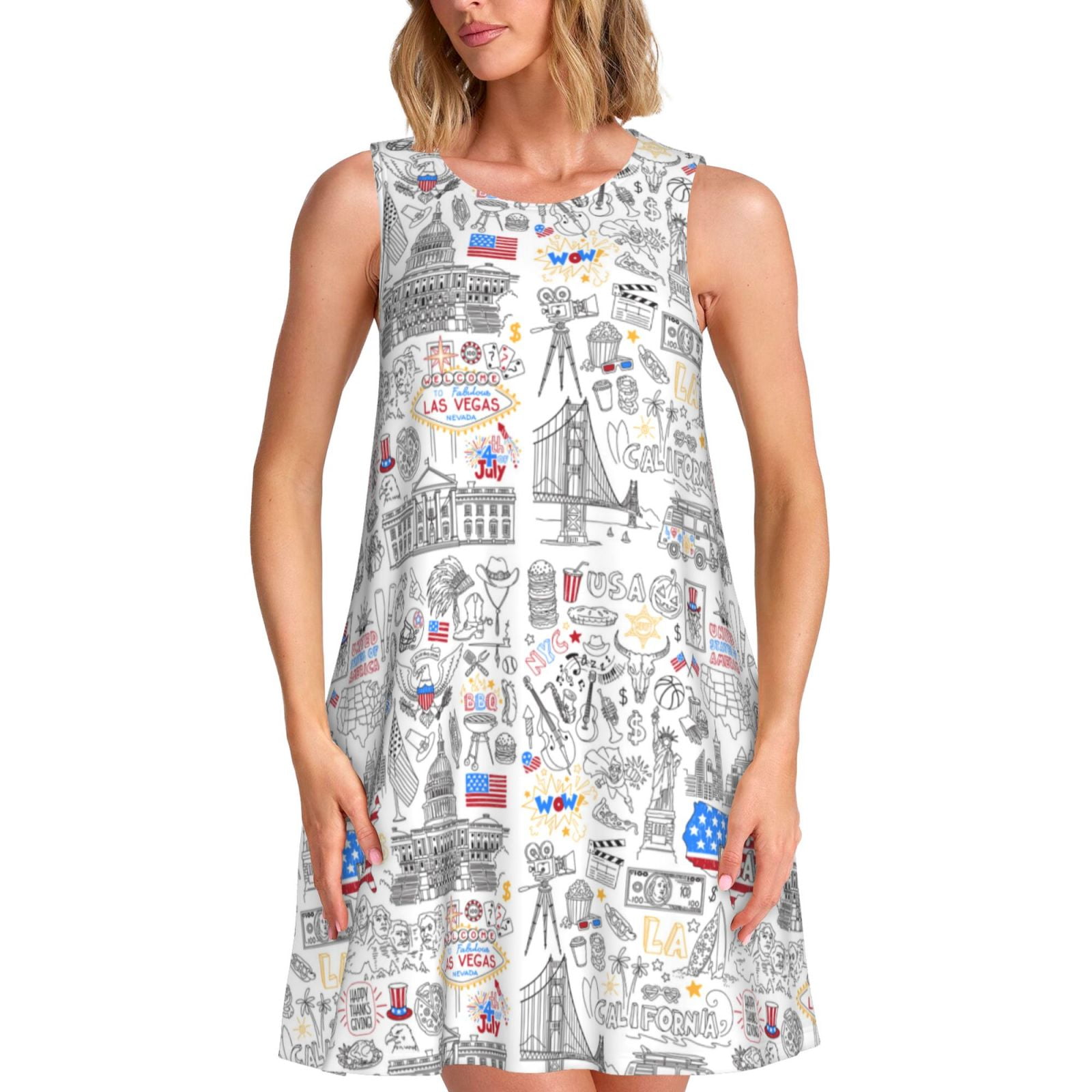 Spring Summer Dresses for Women 2025 - America Landmarks2 Swimsuit ...