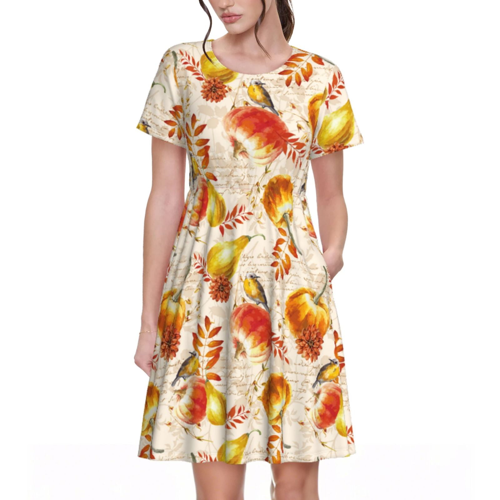 Spring Summer Dresses for Women 2025 - Autumn With Birds Beach Vacation ...