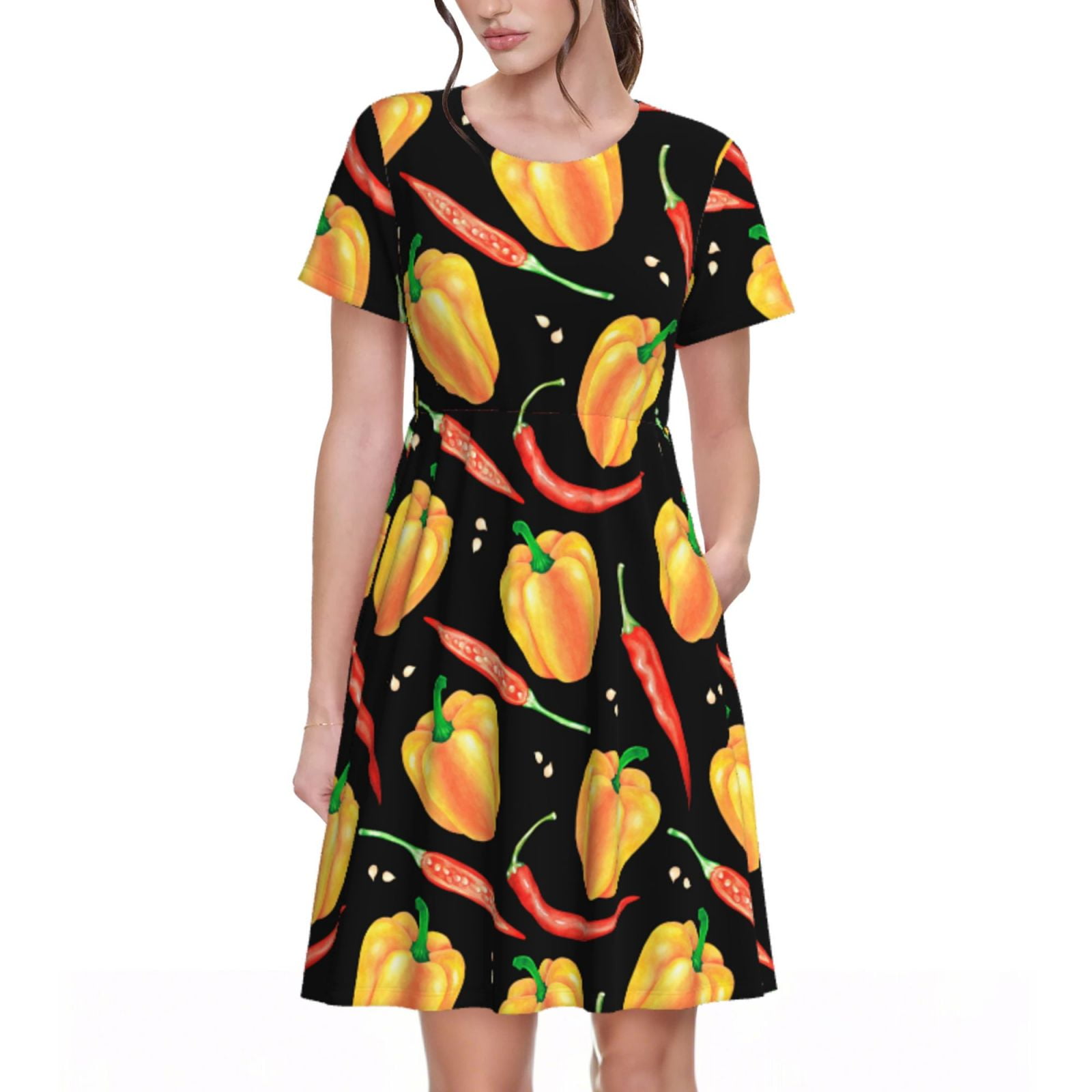 Spring Summer Dresses for Women 2025 - Bell Pepper Red Yellow Wedding ...