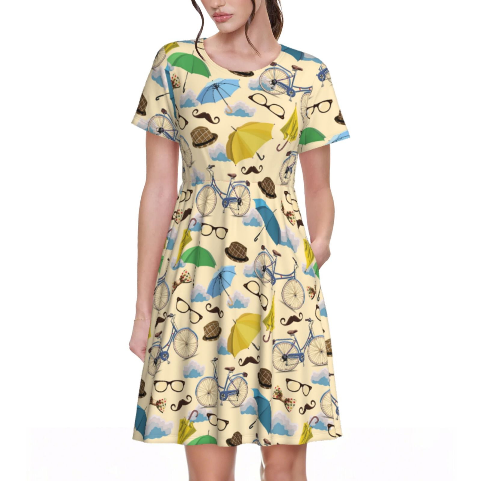 Spring Summer Dresses for Women 2025 - Bike Pattern Umbrella Wedding ...