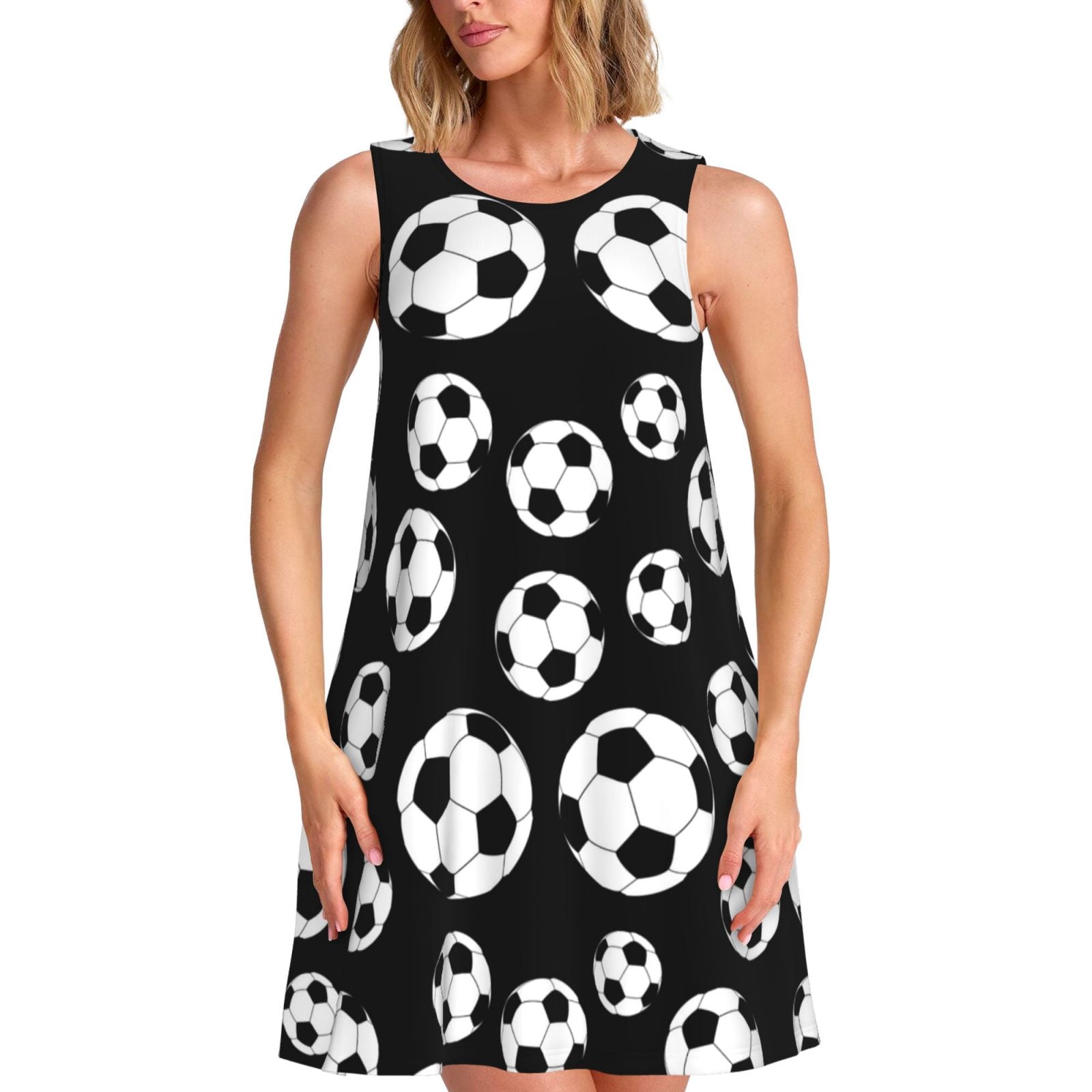 Spring Summer Dresses for Women 2025 - Black White Soccer Football ...